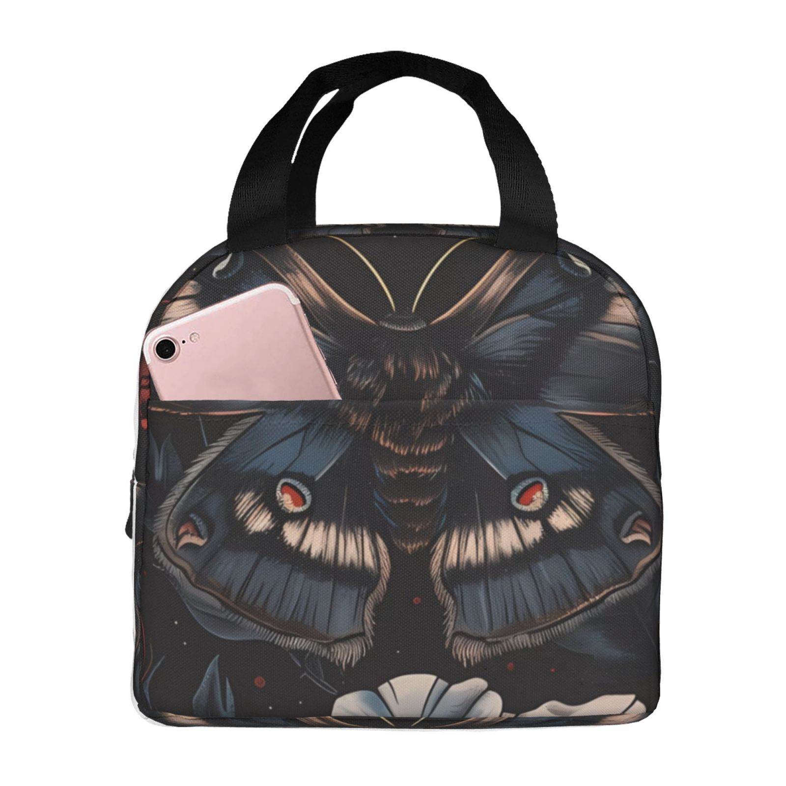 Vsdgher Midnight Butterfly Floral Dream Lunch Bag, Lunch Box for Women ...