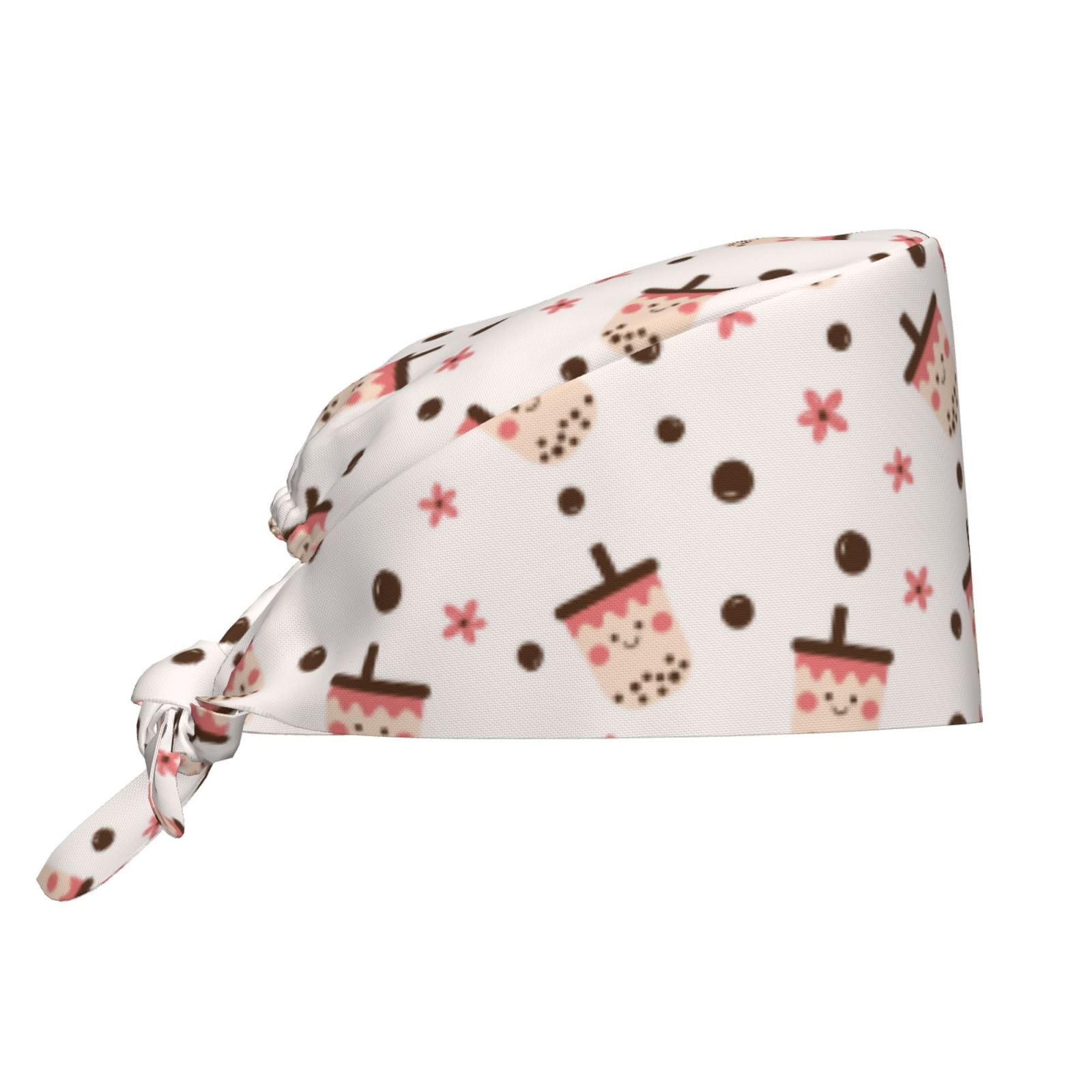 Vsdgher Milk Tea Men Women Adjustable Cap Working Hat Tie Back Cap ...