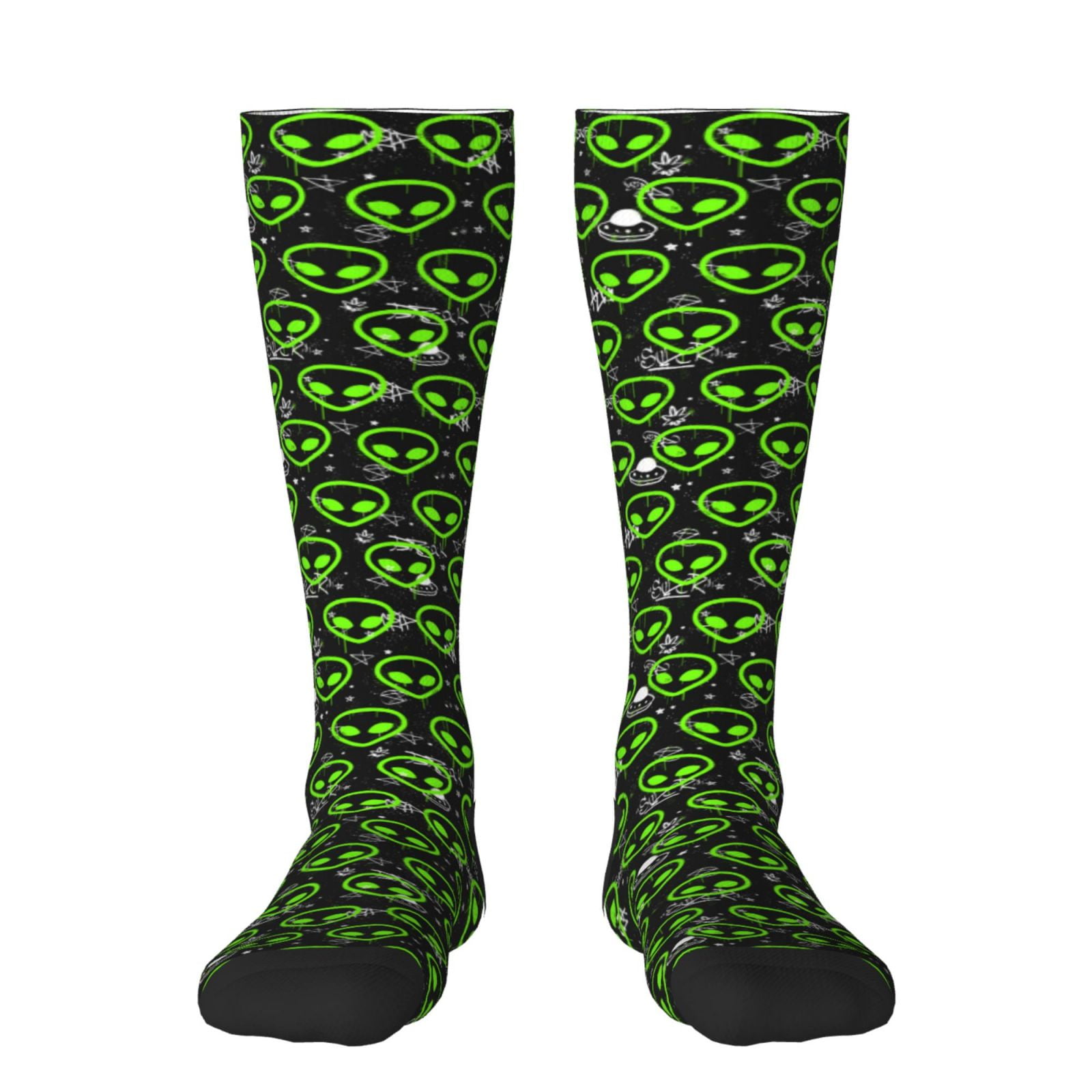Vsdgher Monster Neon Head Knee Socks, High Socks Long Stretchy Sock ...