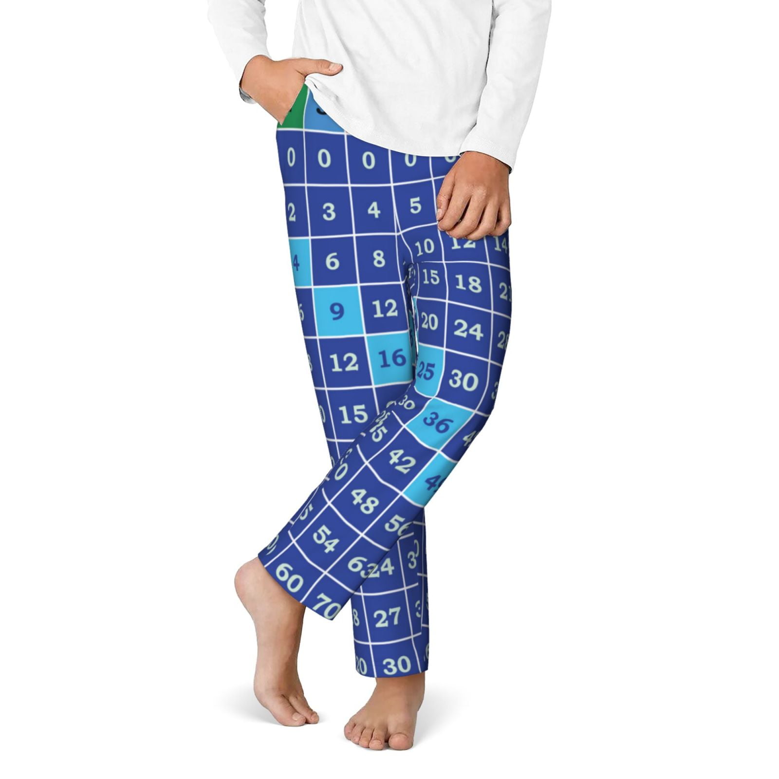 Vsdgher Multiplication Table Print Kids Pajama Pants,Long Sleep Plaid ...