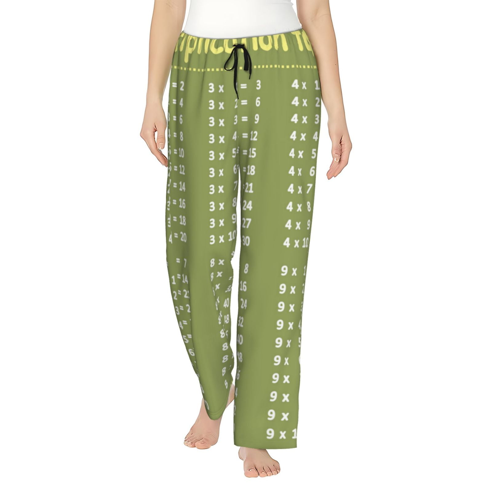 Vsdgher Multiplication Table1 Women’s Womens Pajama Pants, Lounge Wide ...