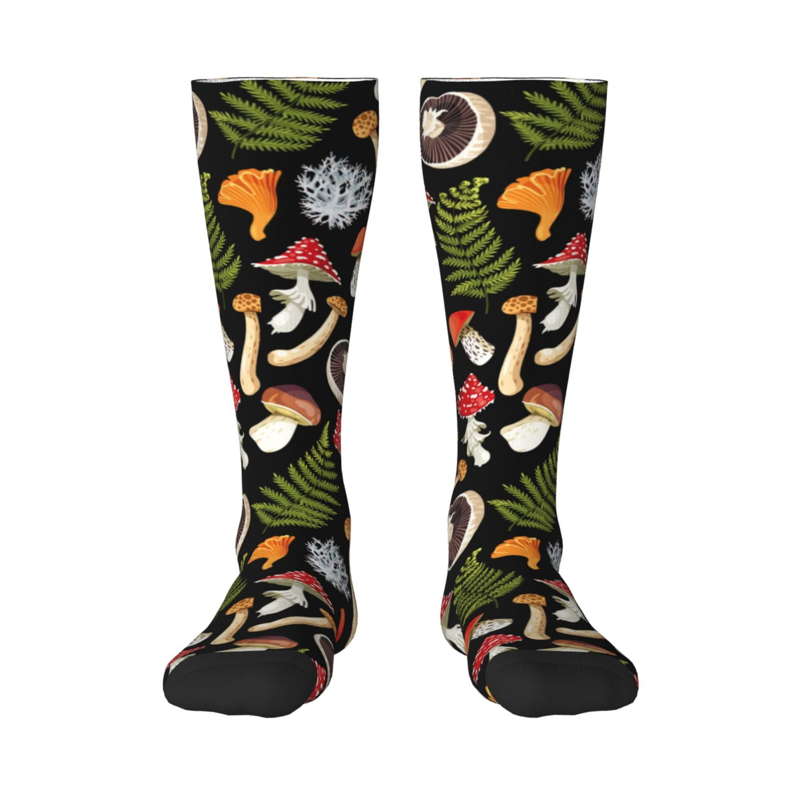 Vsdgher Mushrooms Print Thigh High Socks Extra Long Stretchy Sock Women ...
