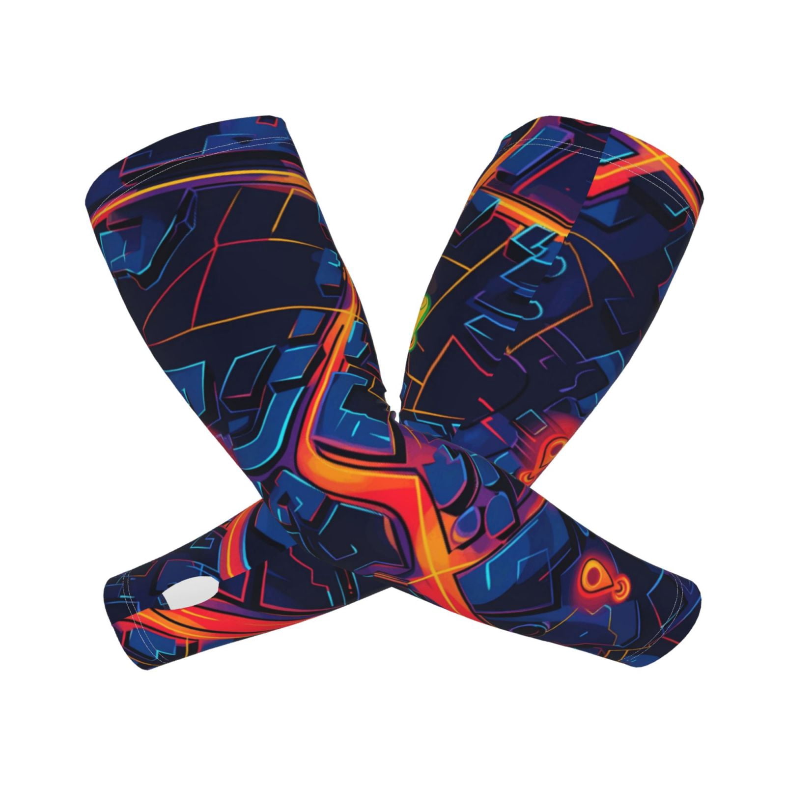 Vsdgher Neon City Map Pattern Cooling Arm Sleeves for Men & Women ...
