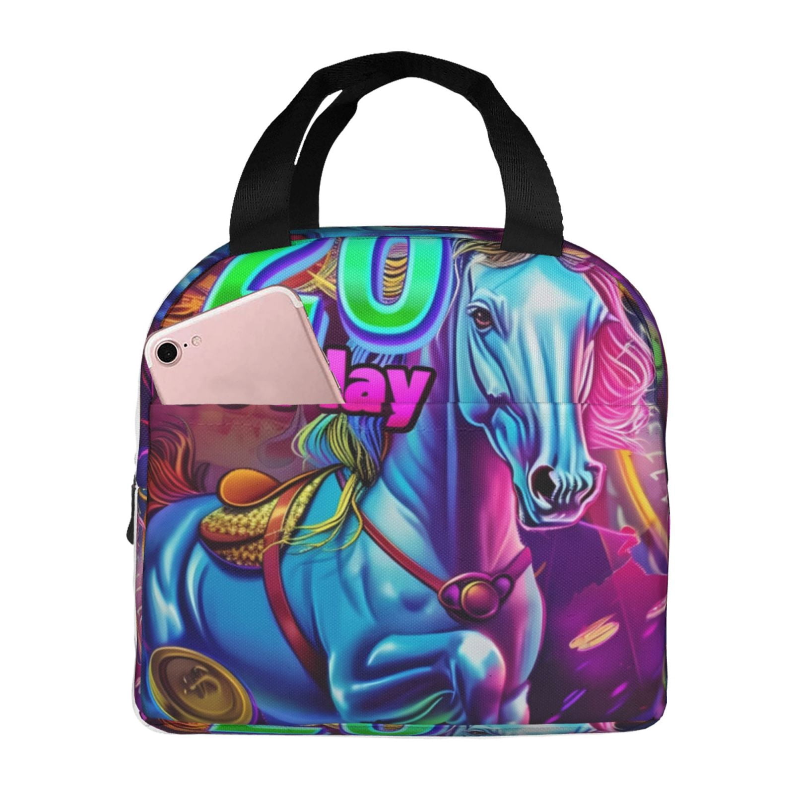 Vsdgher Neon Free Play Lunch Bag, Lunch Box for Women Adult Men, Lunch ...