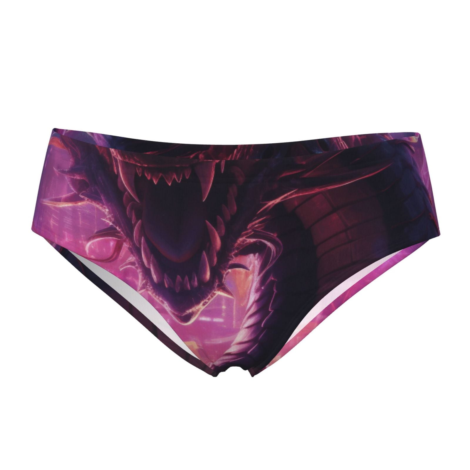 Vsdgher Neon Futuristic Dragon Pattern Women's Underwear Low Waisted ...
