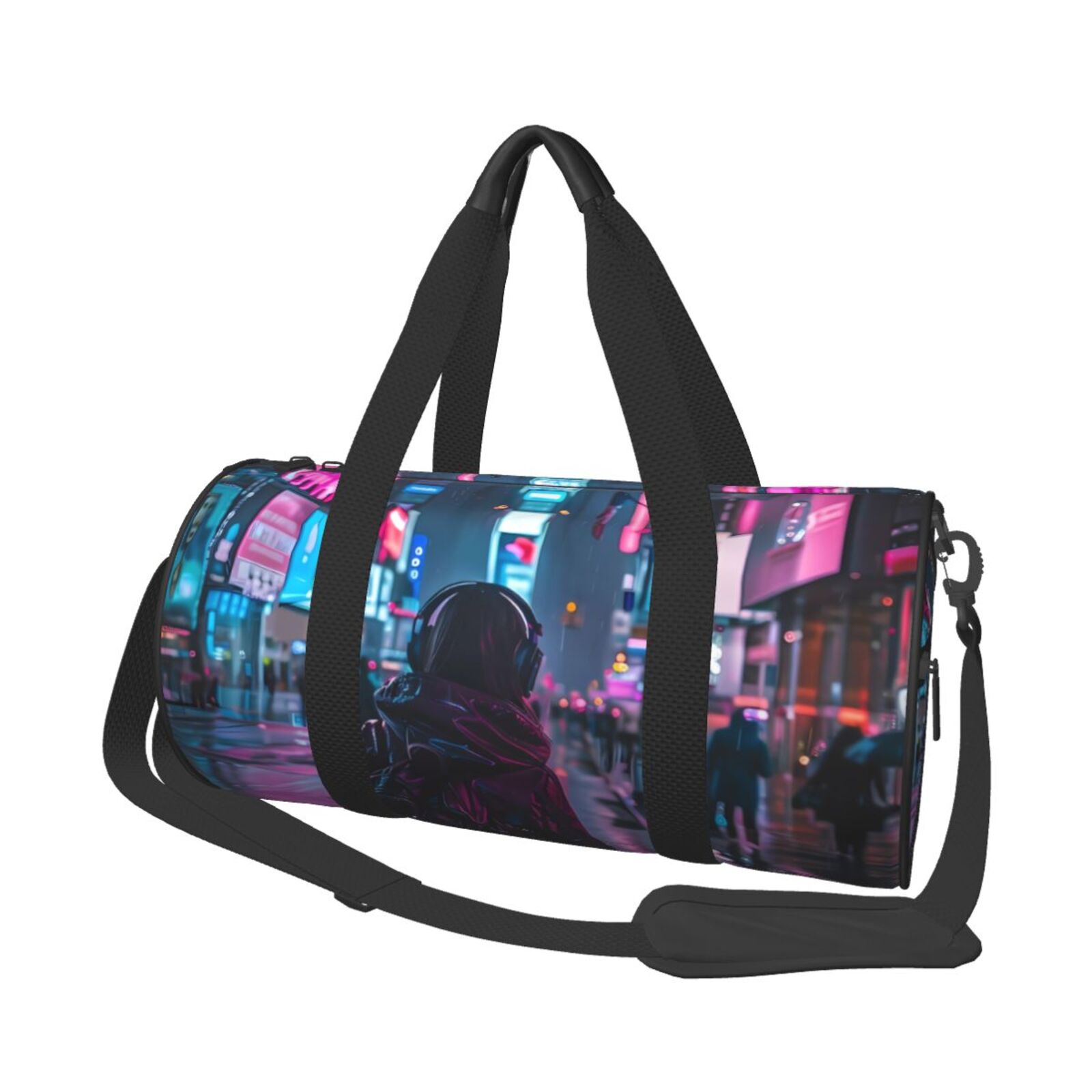 Vsdgher Neon Night Cityscape 45L Foldable Duffel Bag, Sports Gym Bag ...