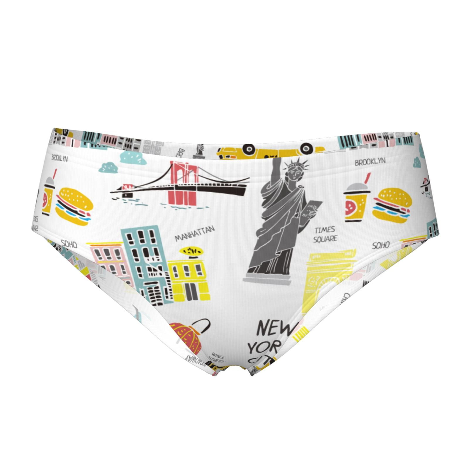 Vsdgher New York Pattern Women's Underwear Low Waisted Full Coverage ...
