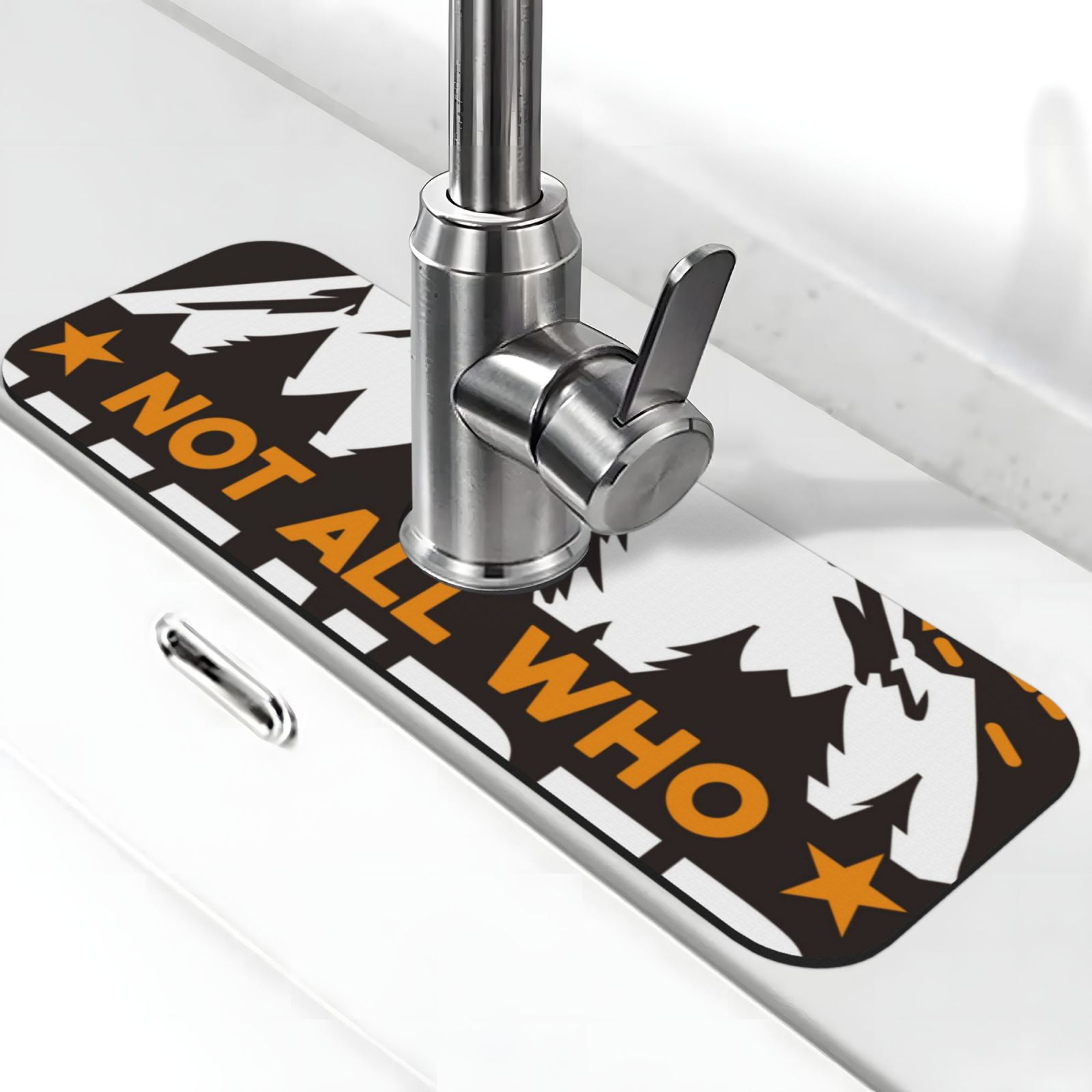 Vsdgher Not All Who Wander Are Lost4 Kitchen Sink Splash Guard Faucet ...