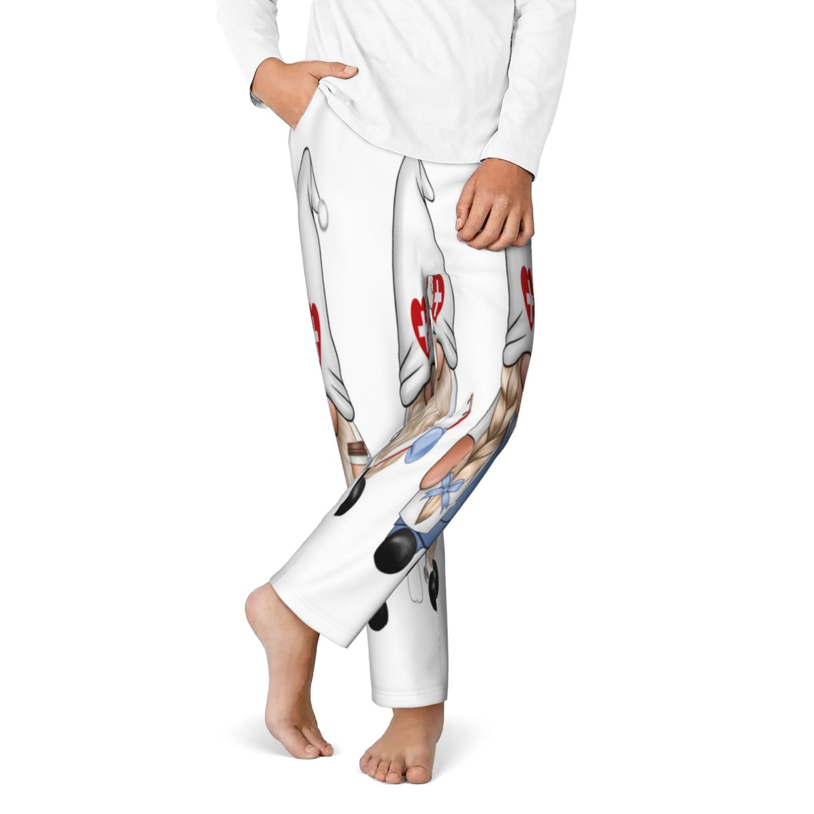 Vsdgher Nurse doctor gnome Print Kids Pajama Pants,Long Sleep Plaid ...