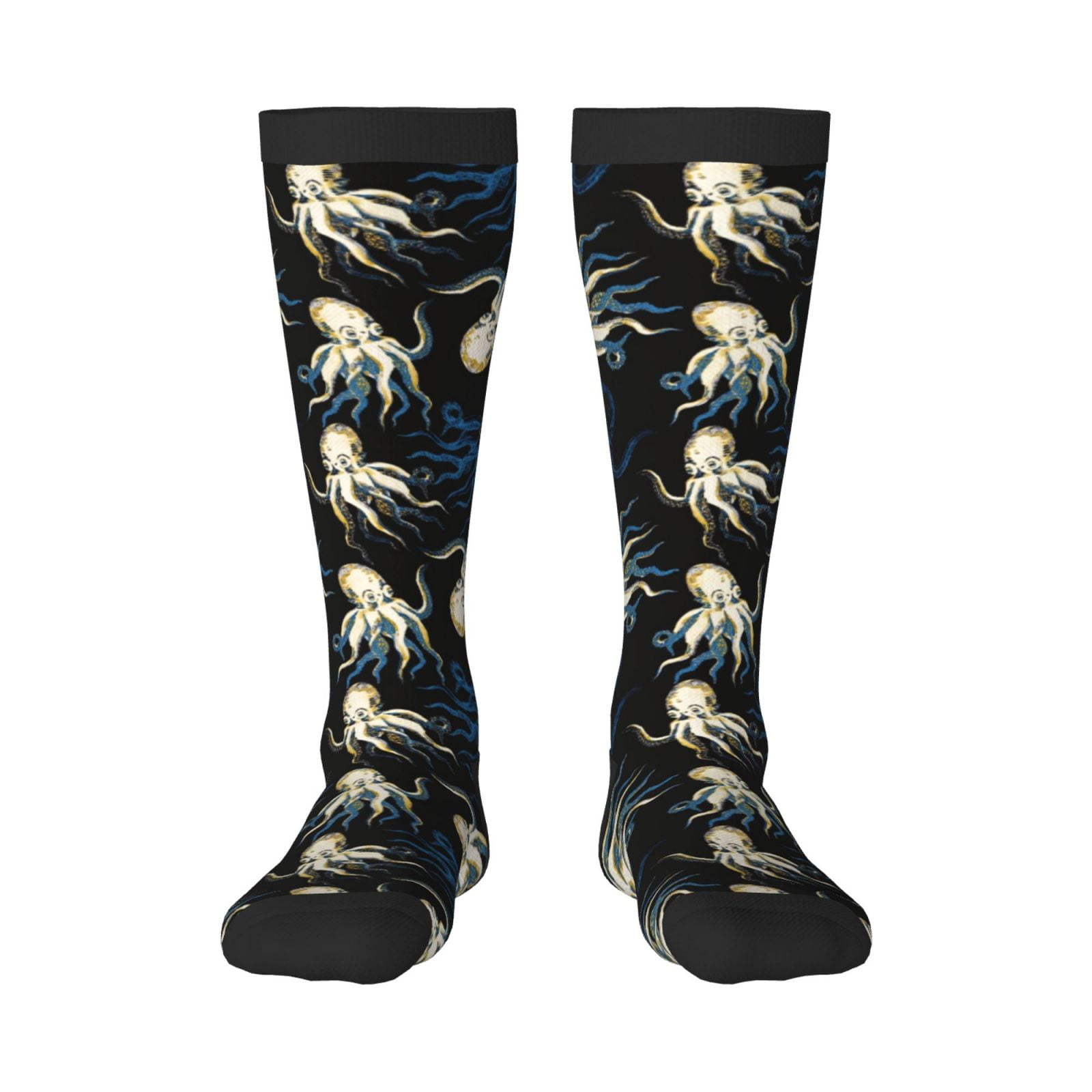 Vsdgher Octopus 1 Print Thigh High Socks Extra Long Stretchy Sock Women Over Knee High Opaque ...