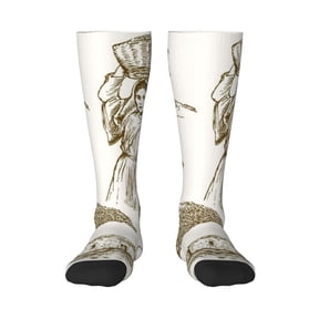 SKATING SPIRIT Figure Skating Socks (2 Pairs), Knee high, Extra wide ...