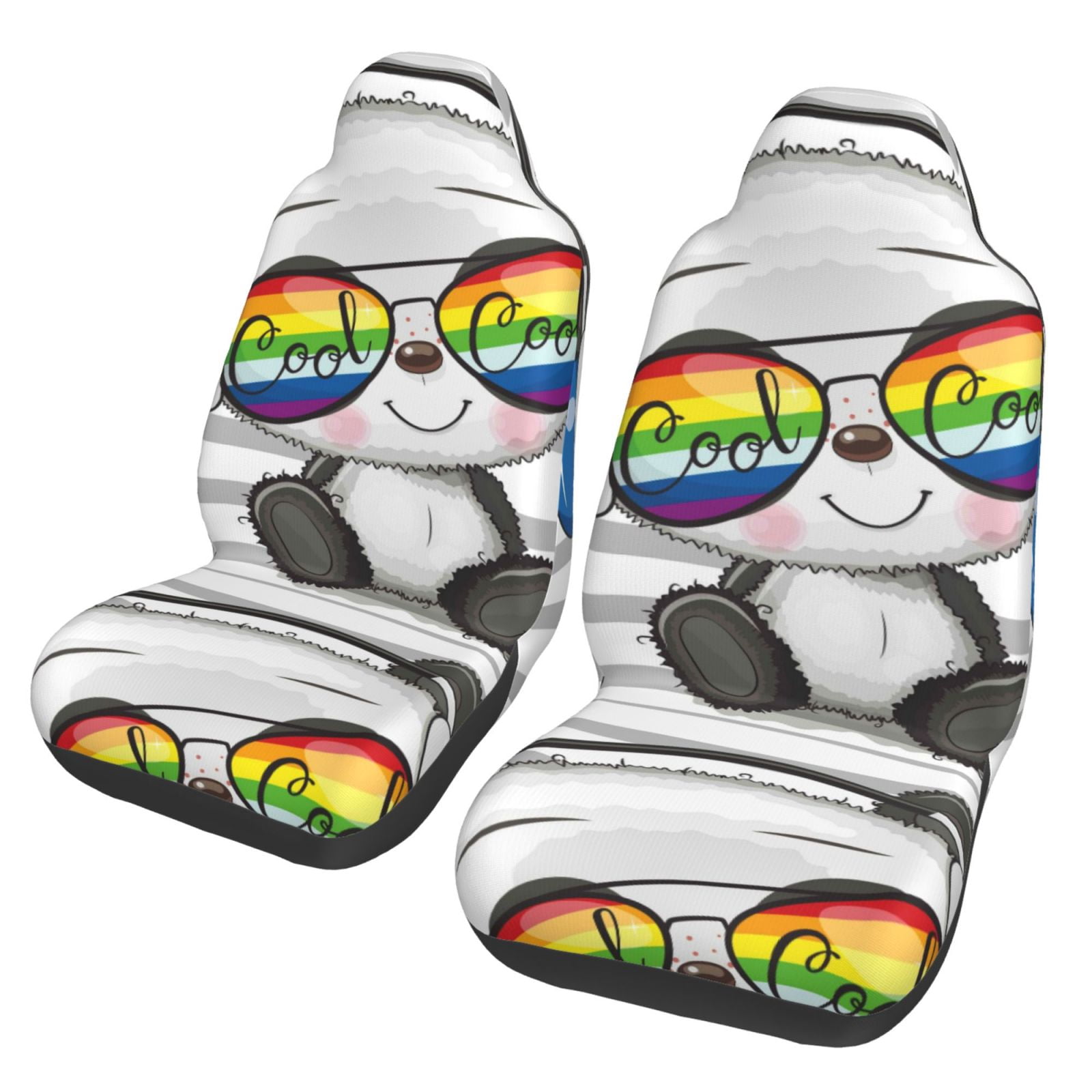 Vsdgher Panda with Sun glasses Automotive Seat Covers for Cars Trucks ...