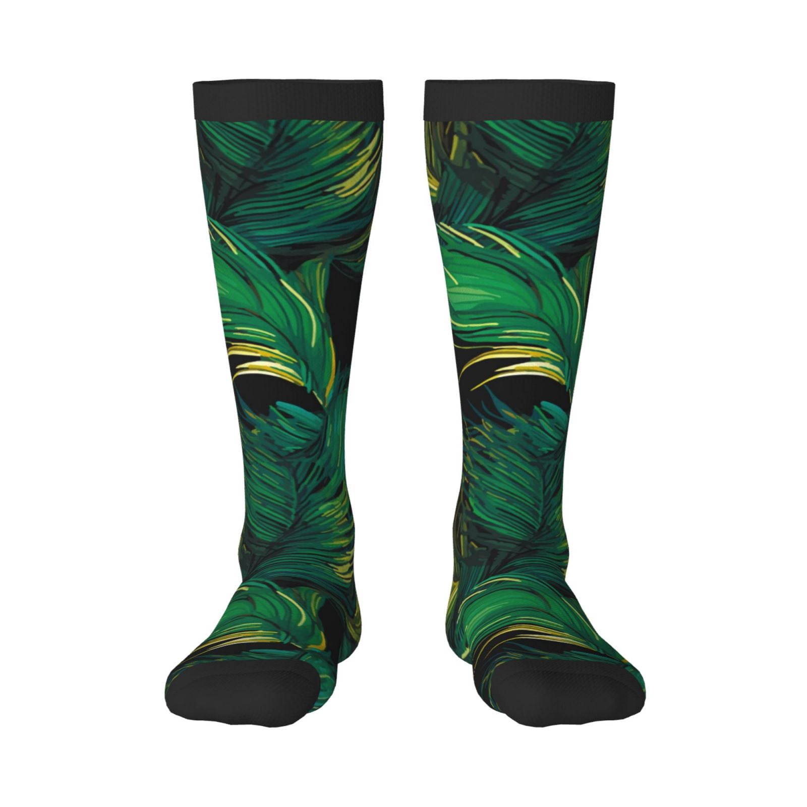 Vsdgher Peacock Feathers2 Print Thigh High Socks Extra Long Stretchy ...