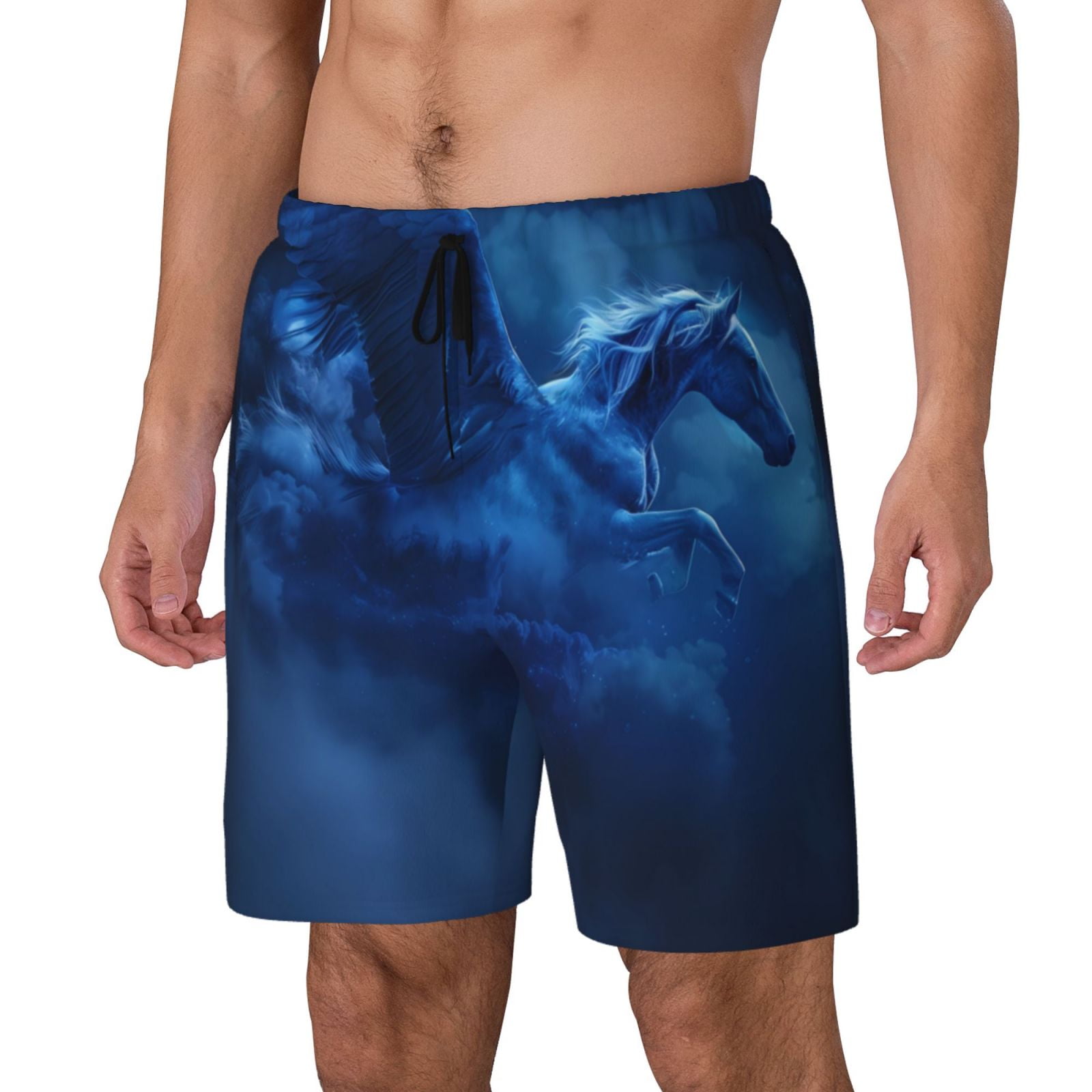 Vsdgher Pegasus Night Sky for Mens Swim Trunks with Compression Liner ...