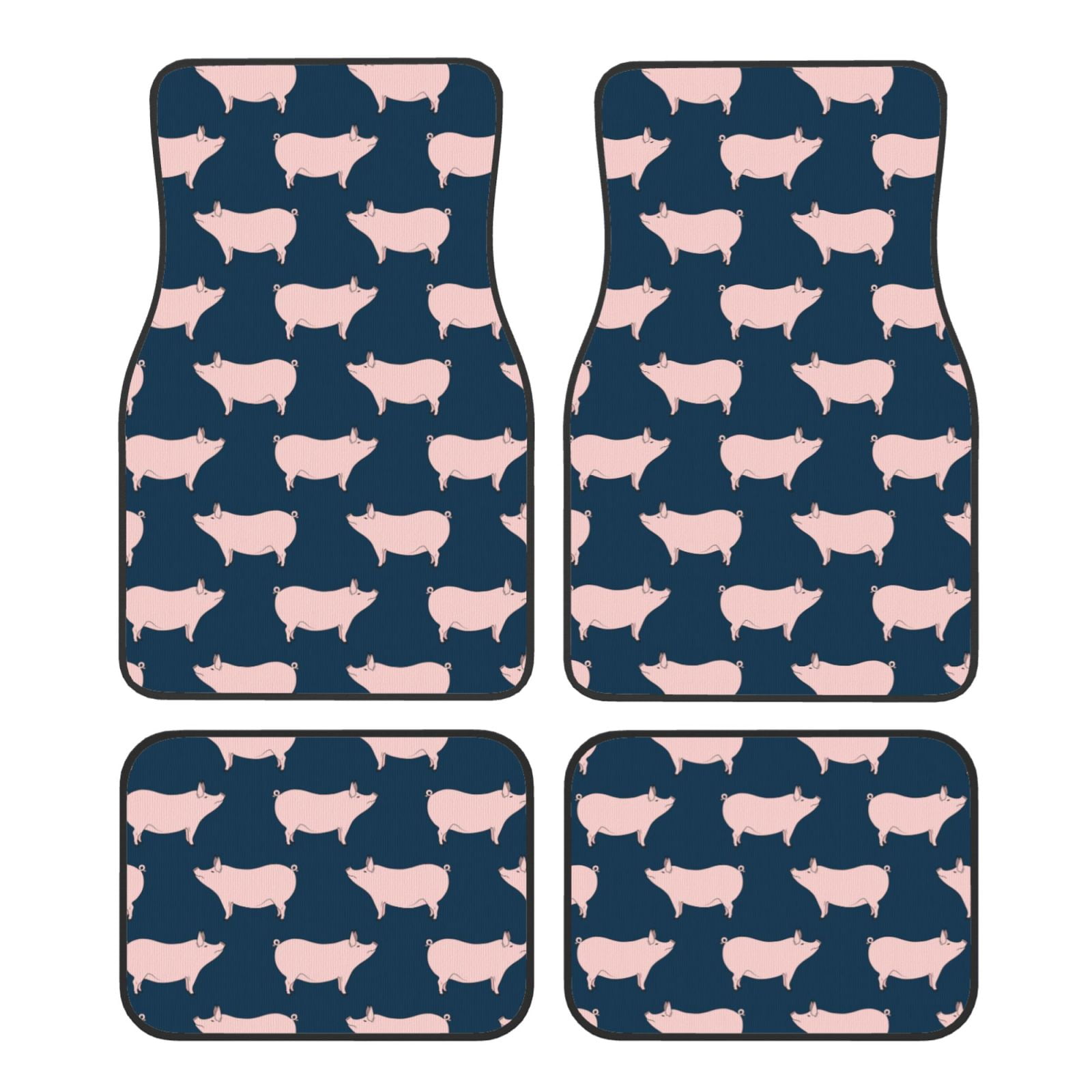 Vsdgher Pig 1 Car Foot Mat Set of 4 Pieces Universal Floor Liner Car ...