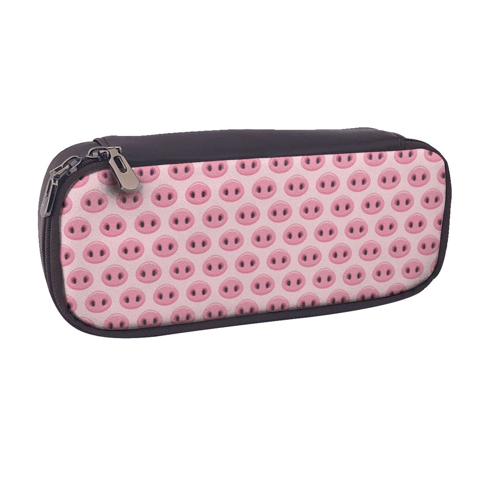 Vsdgher Pig Nose Print Pen Case Leather Pencil Pouch Markers Holder Big ...