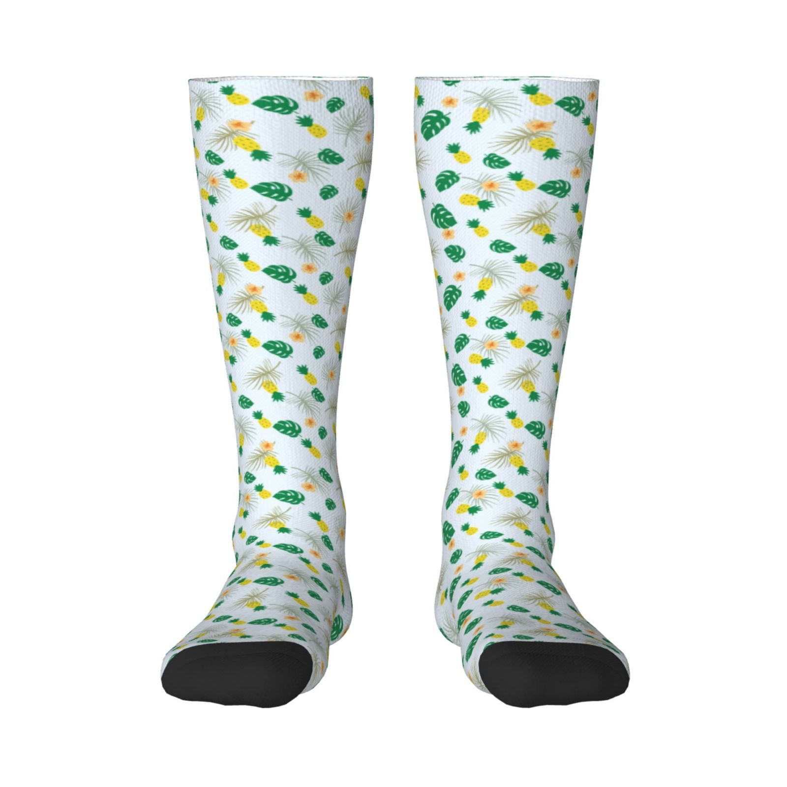 Vsdgher Pineapple Print Thigh High Socks Extra Long Stretchy Sock Women ...