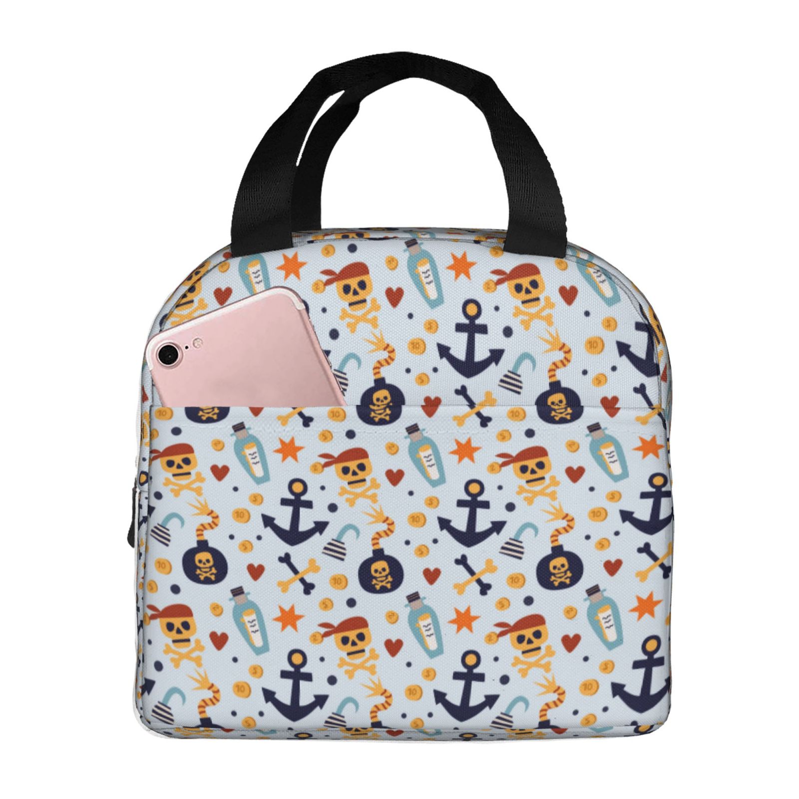 Vsdgher Pirate Skull And Anchor Lunch Bag, Lunch Box for Women Adult ...
