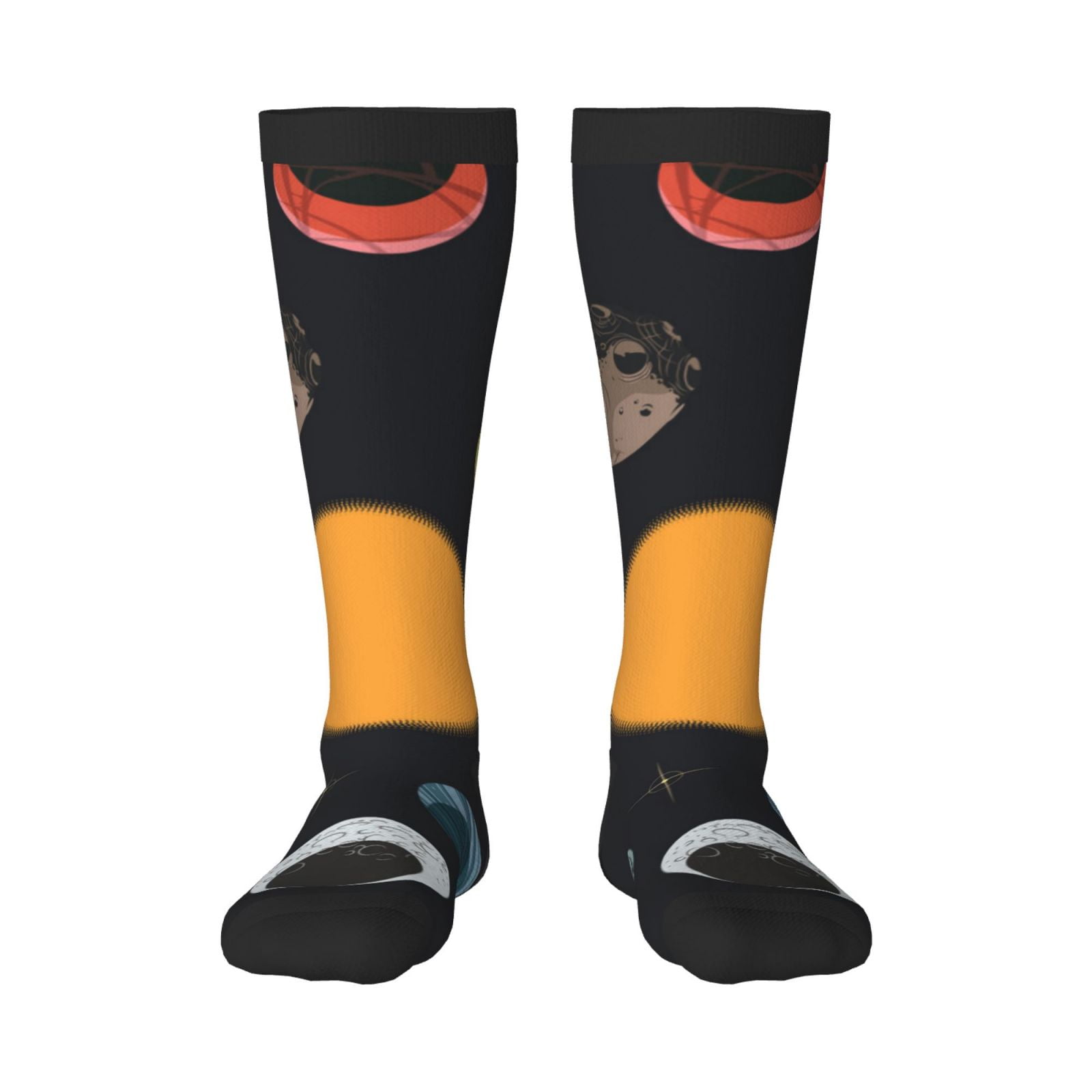 Vsdgher Planets And Their Moons Knee Socks, High Socks Long Stretchy ...