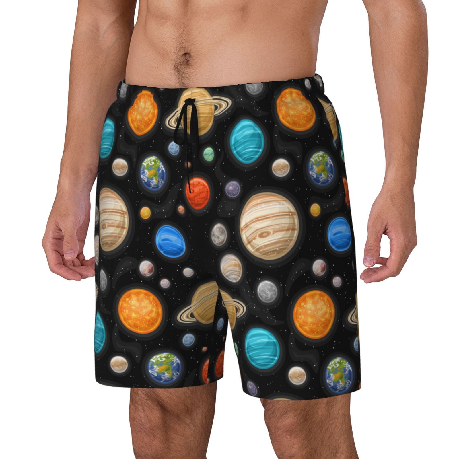 Vsdgher Planets In Deep Space for Mens Swim Trunks with Compression ...