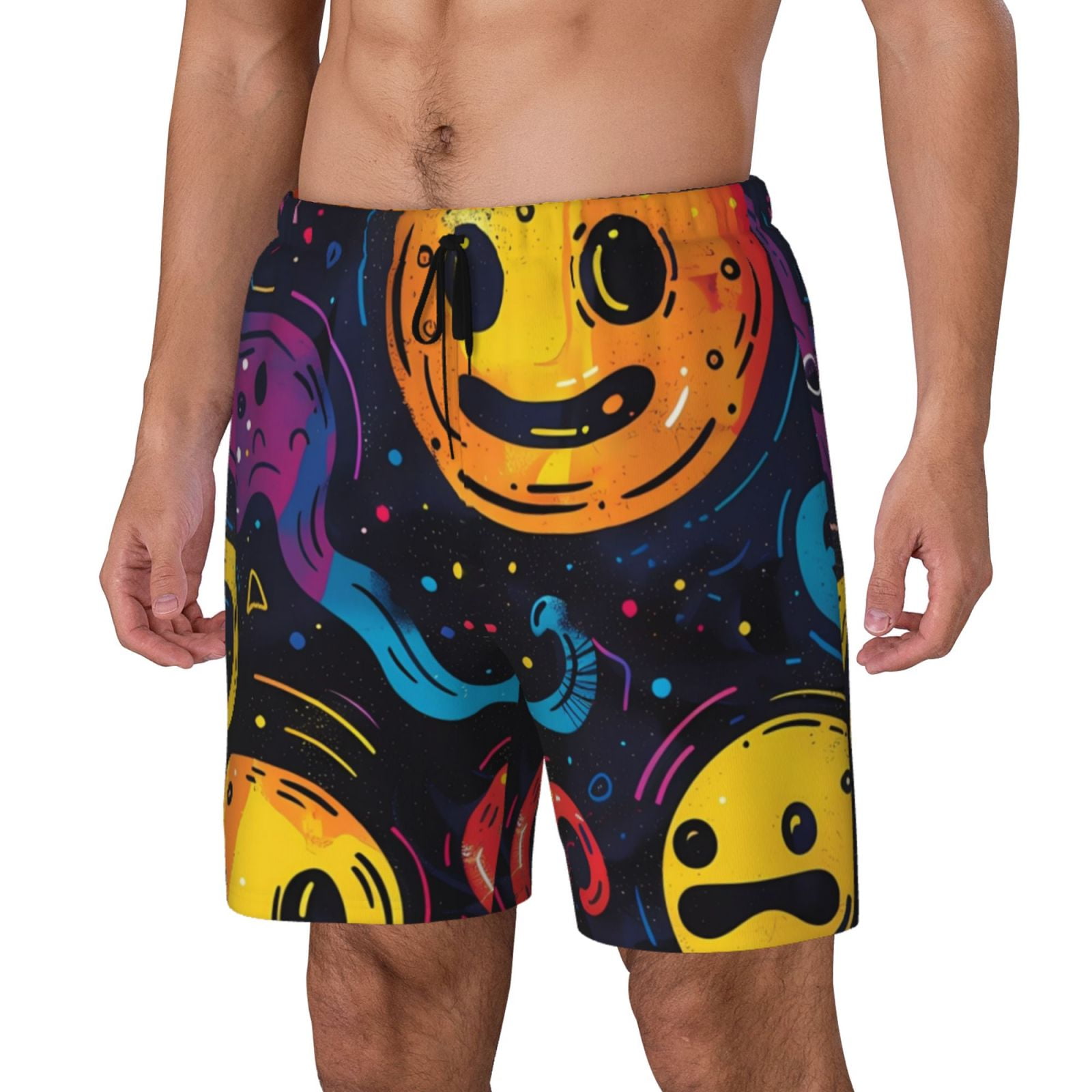 Vsdgher Playful Ghosts Night Sky for Mens Swim Trunks with Compression ...