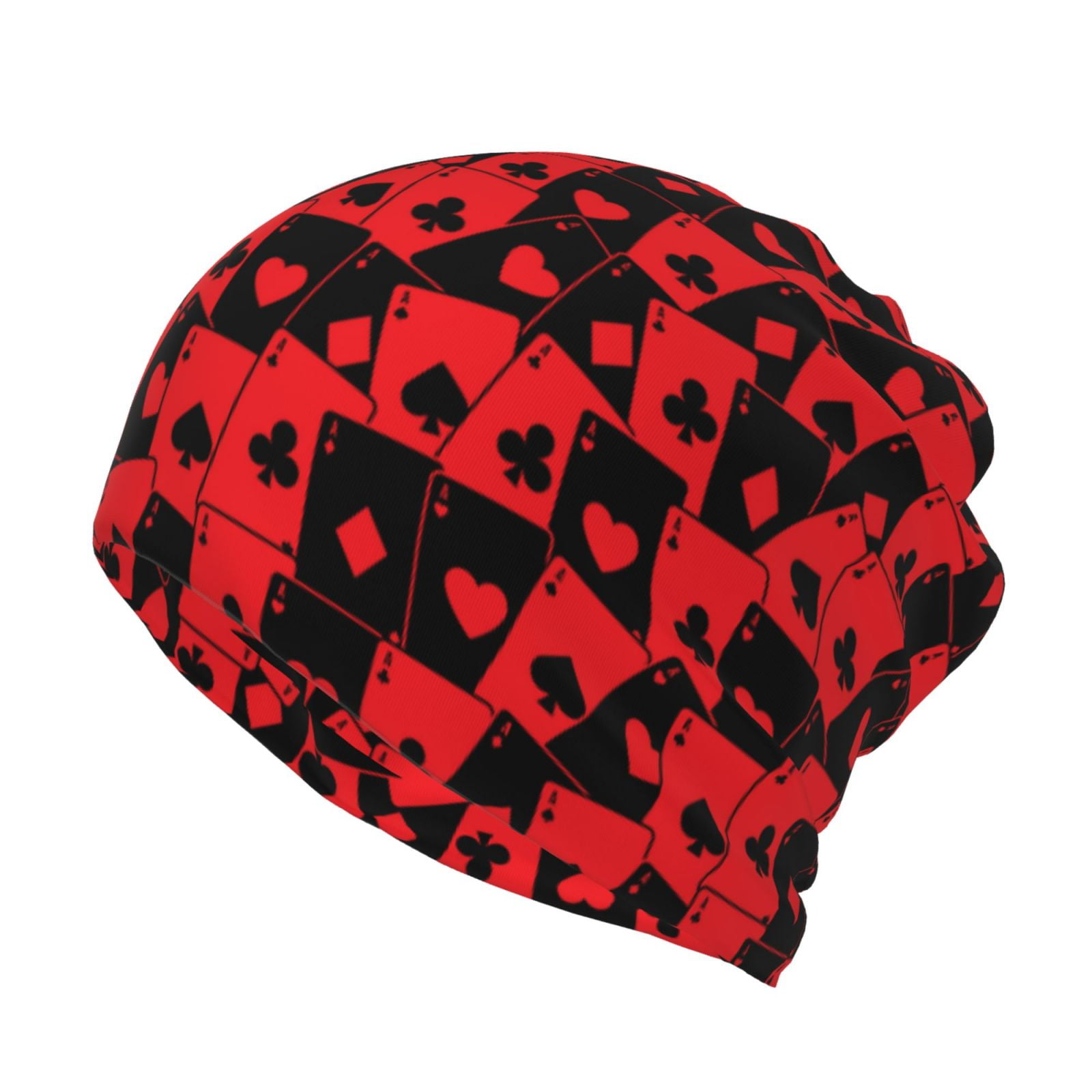 Vsdgher Playing Cards Slouchy Beanie Hat for Men/Women, Skull Cap Chemo Cap Night Sleeping Cap ...