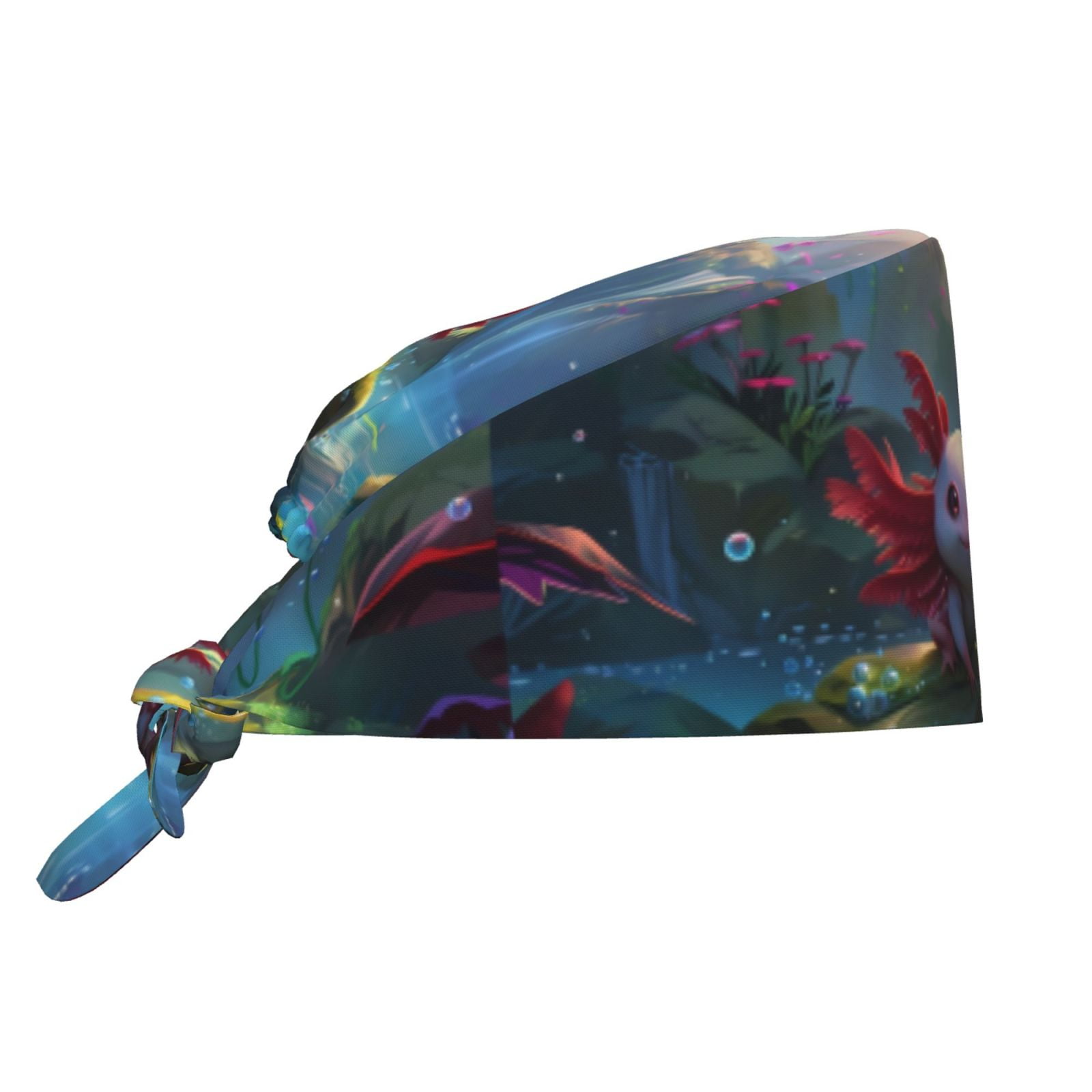 Vsdgher Pond Cute Axolotl Men Women Adjustable Cap Working Hat Tie Back ...