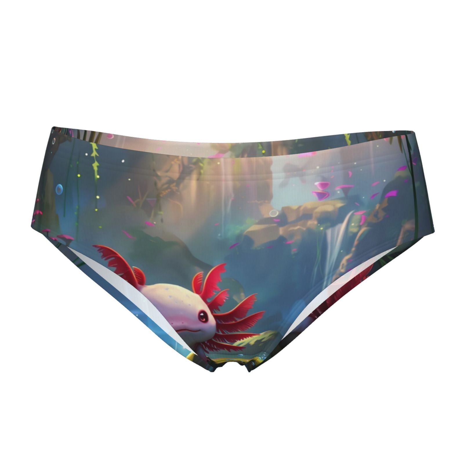 Vsdgher Pond Cute Axolotl Pattern Women's Underwear Low Waisted Full ...
