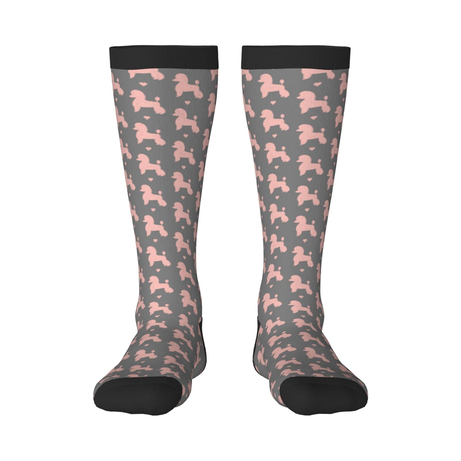Vsdgher Poodle Dog Print Thigh High Socks Extra Long Stretchy Sock ...