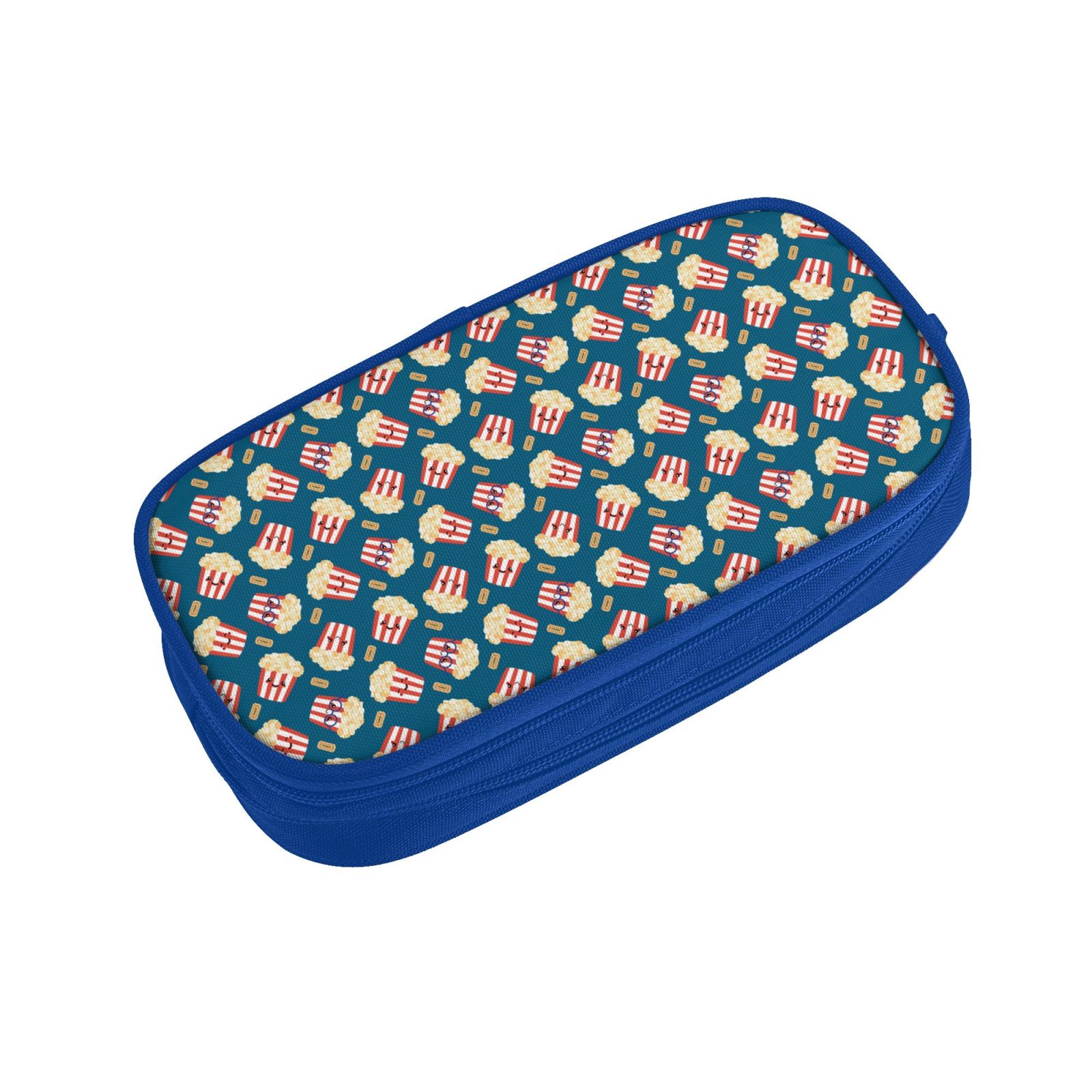 Vsdgher Popcorn With Glasses Print Large Capacity Pencil Case Pouch ...