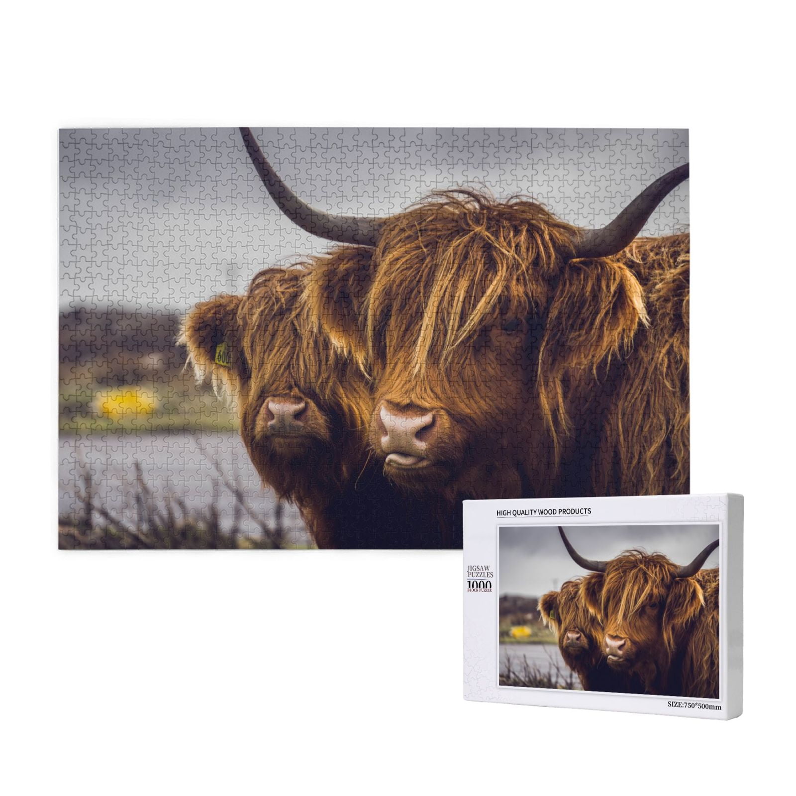 Vsdgher Portrait Of Cow With Its Baby Cow Customized Picture Puzzles ...