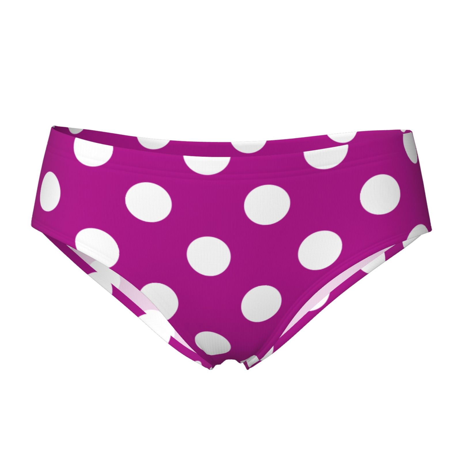 Vsdgher Purlpe And White Polka Dot Pattern Women's Underwear Low ...