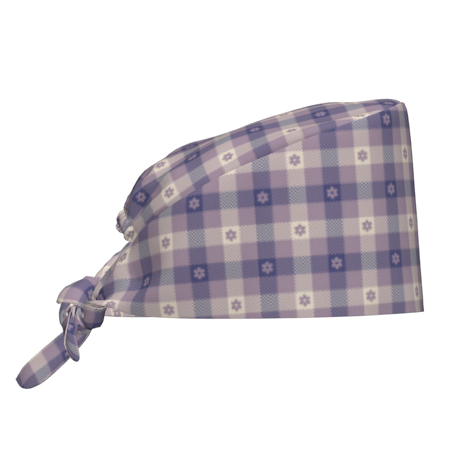 Vsdgher Purple Floral Gingham Check Plaid Men Women Adjustable Cap ...
