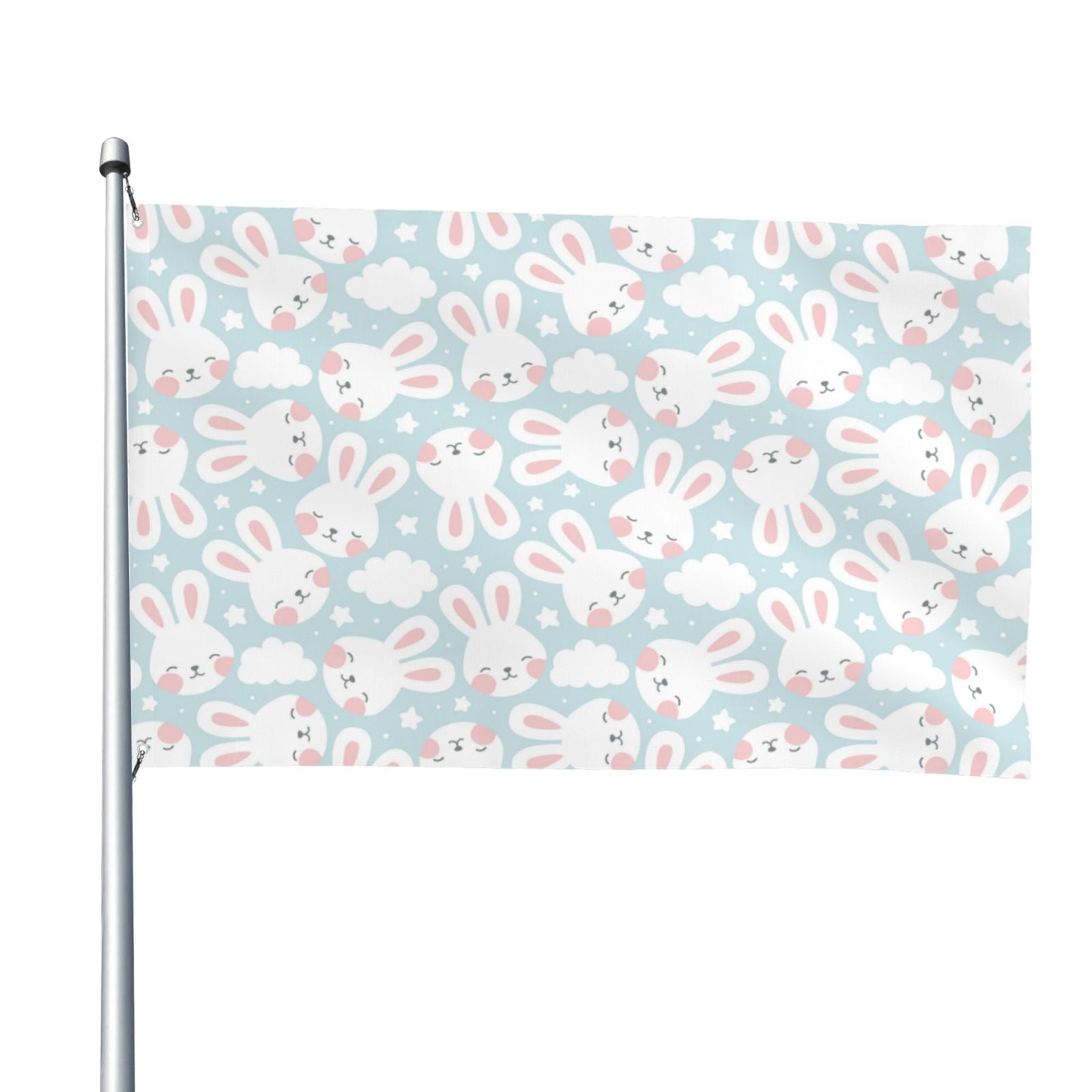 Vsdgher Rabbit And Star Print Outdoor Decorative Flag 4x6ft, Suitable ...