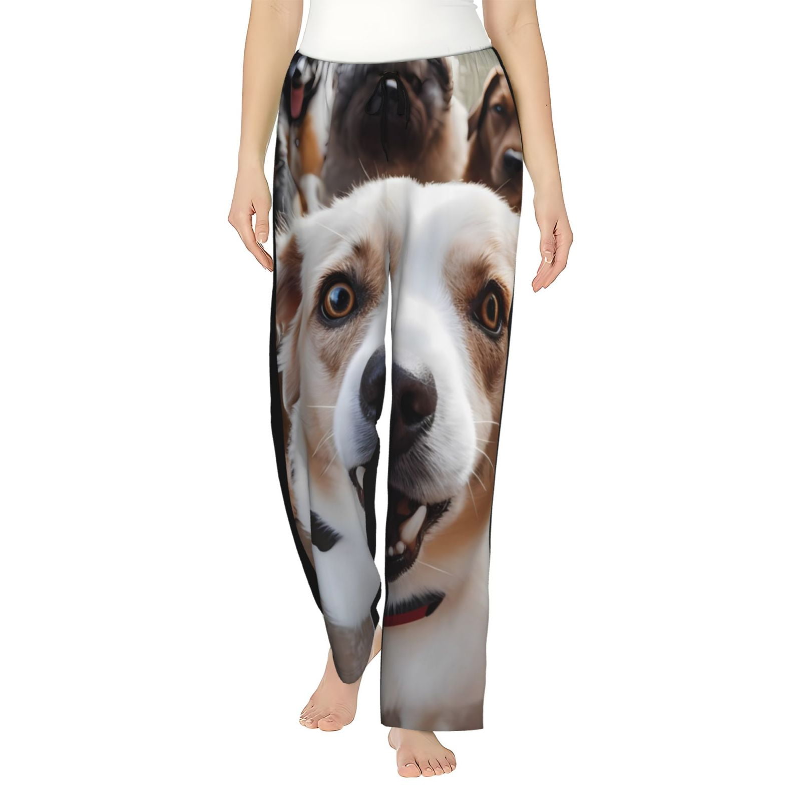 Vsdgher Realistic Cute Puppy Women’s Womens Pajama Pants, Lounge Wide ...