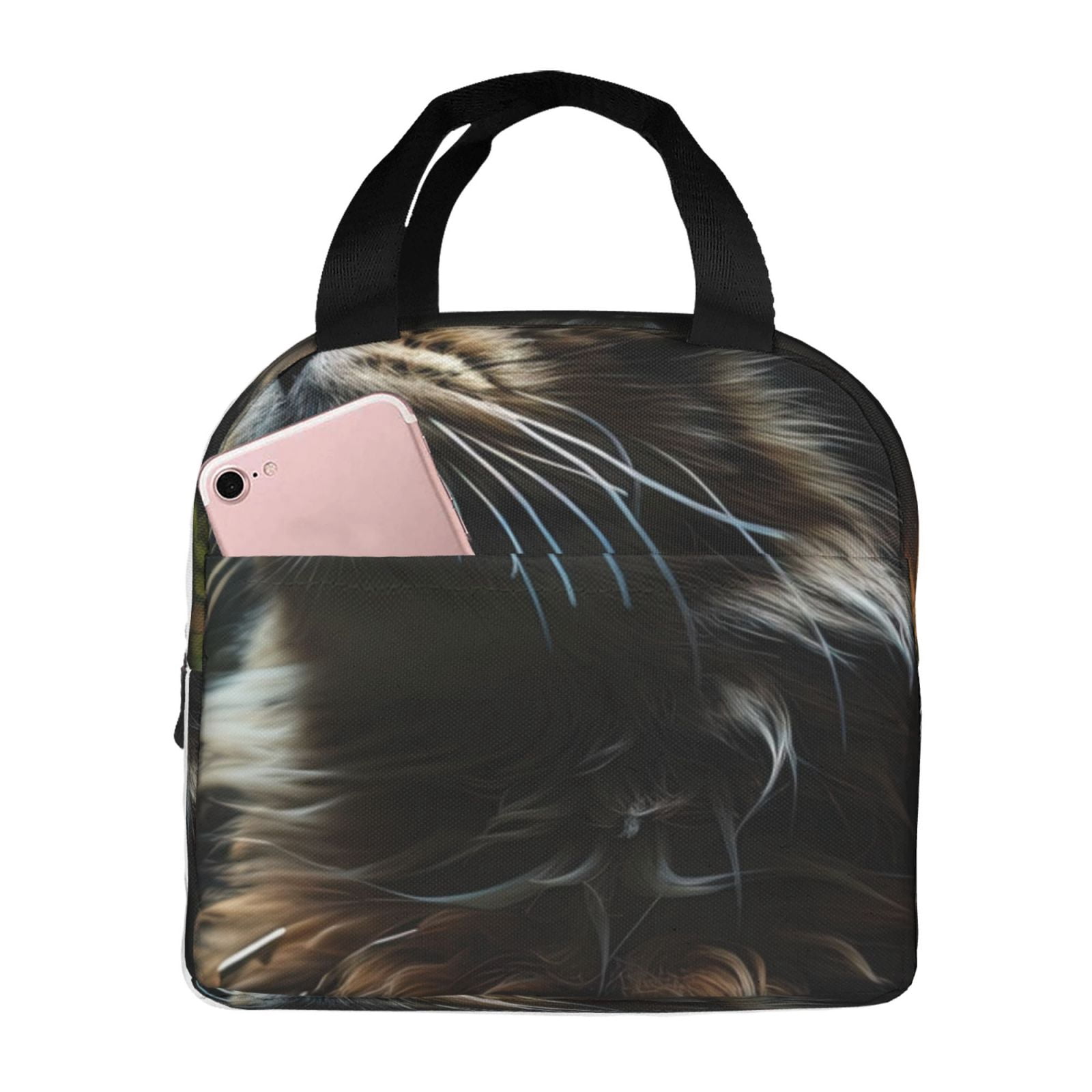 Vsdgher Realistic Style Cute Cat Lunch Bag, Lunch Box for Women Adult ...