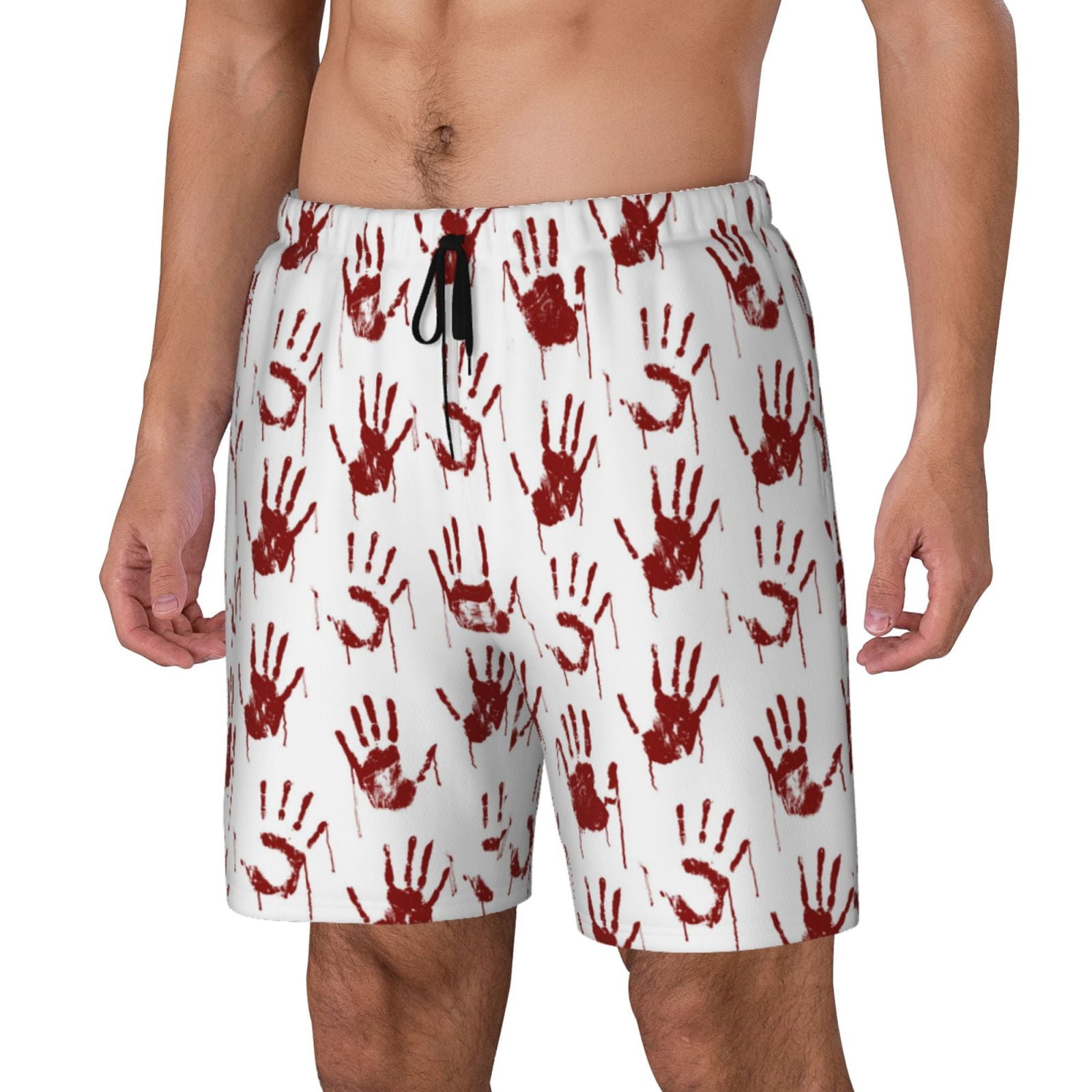 Vsdgher Red Bloody Scary Hands2 for Mens Swim Trunks with Compression ...