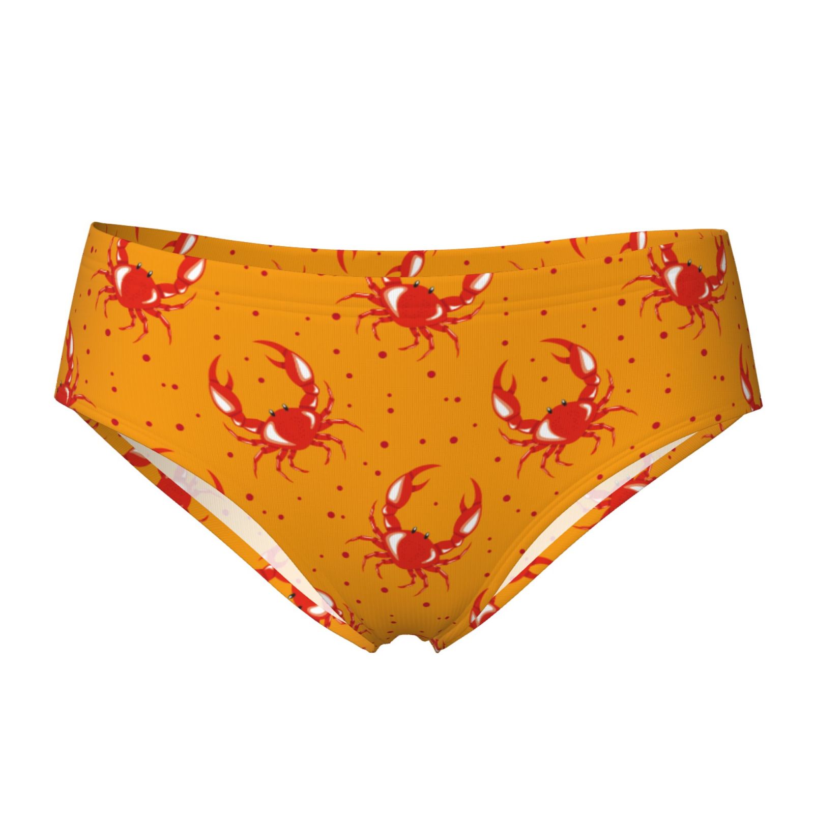 Vsdgher Red Crab Pattern Women's Underwear Low Waisted Full Coverage ...