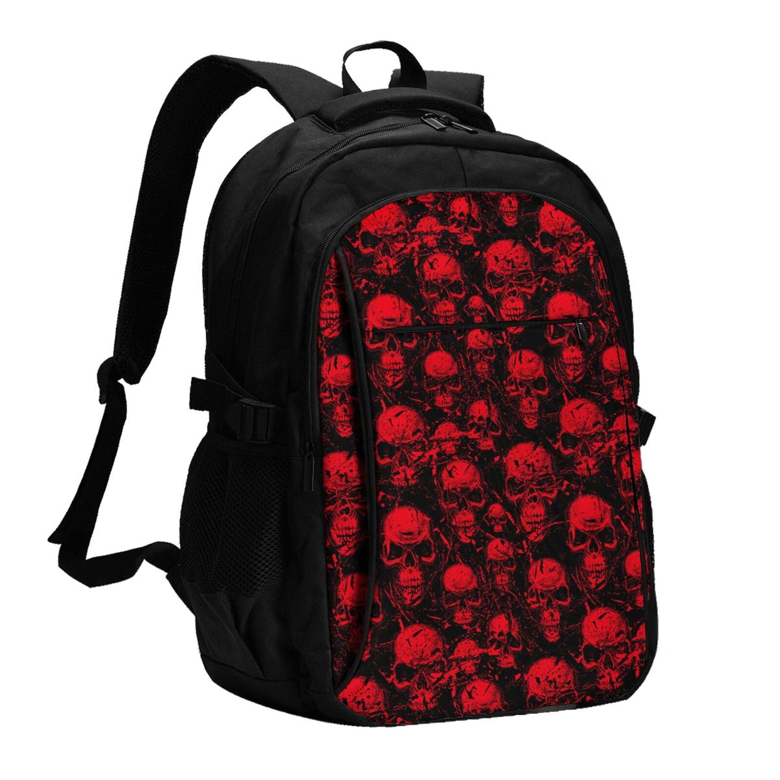 Vsdgher Red Skulls Print Travel Laptop Backpack, Laptops Backpack with ...