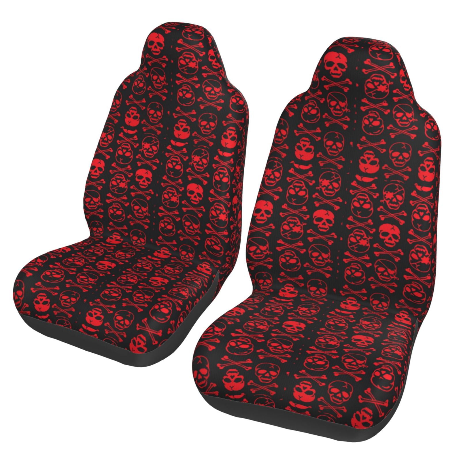 Vsdgher Red Skulls With Crossbones Automotive Seat Covers for Cars ...