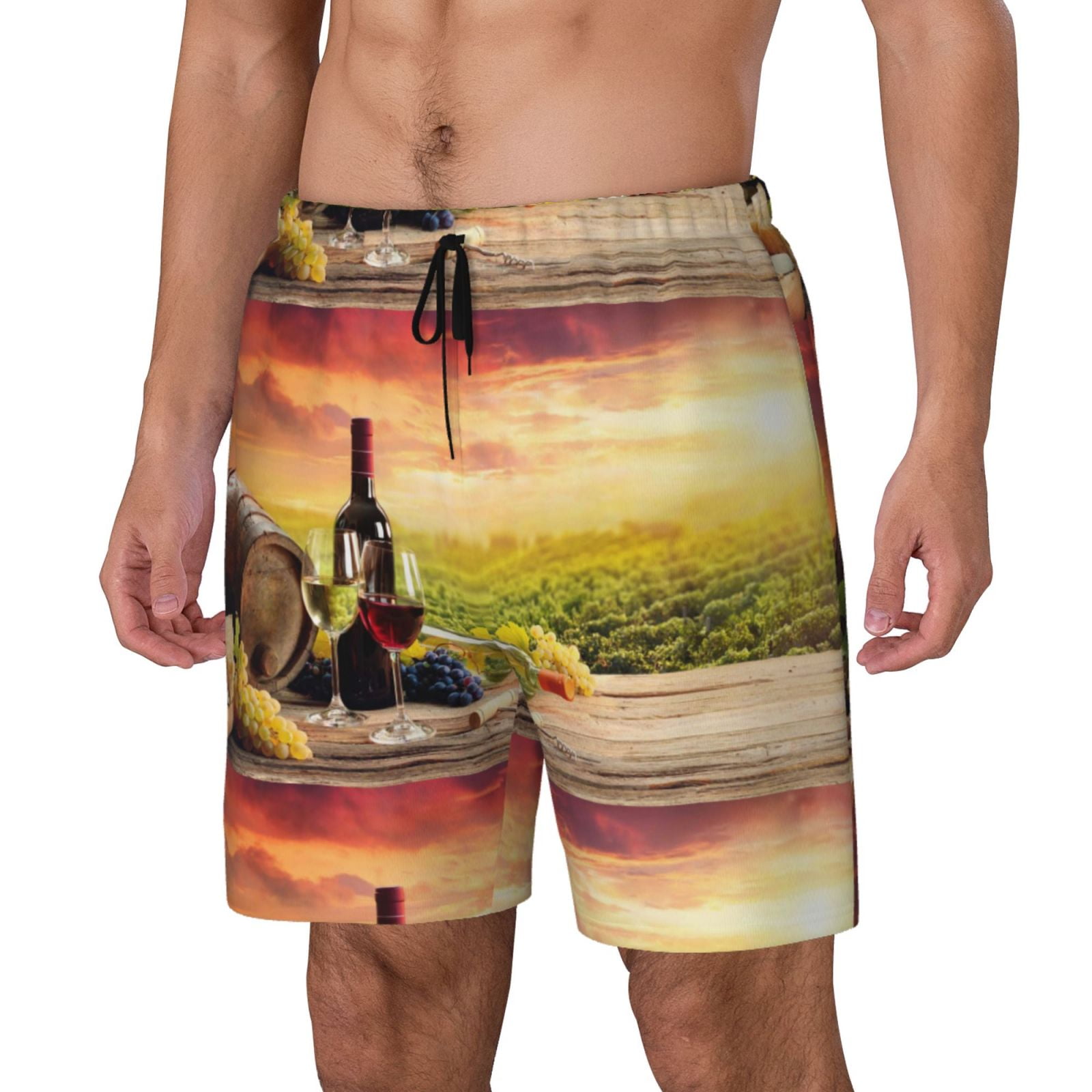 Vsdgher Red Wine Glasses for Mens Swim Trunks with Compression Liner ...