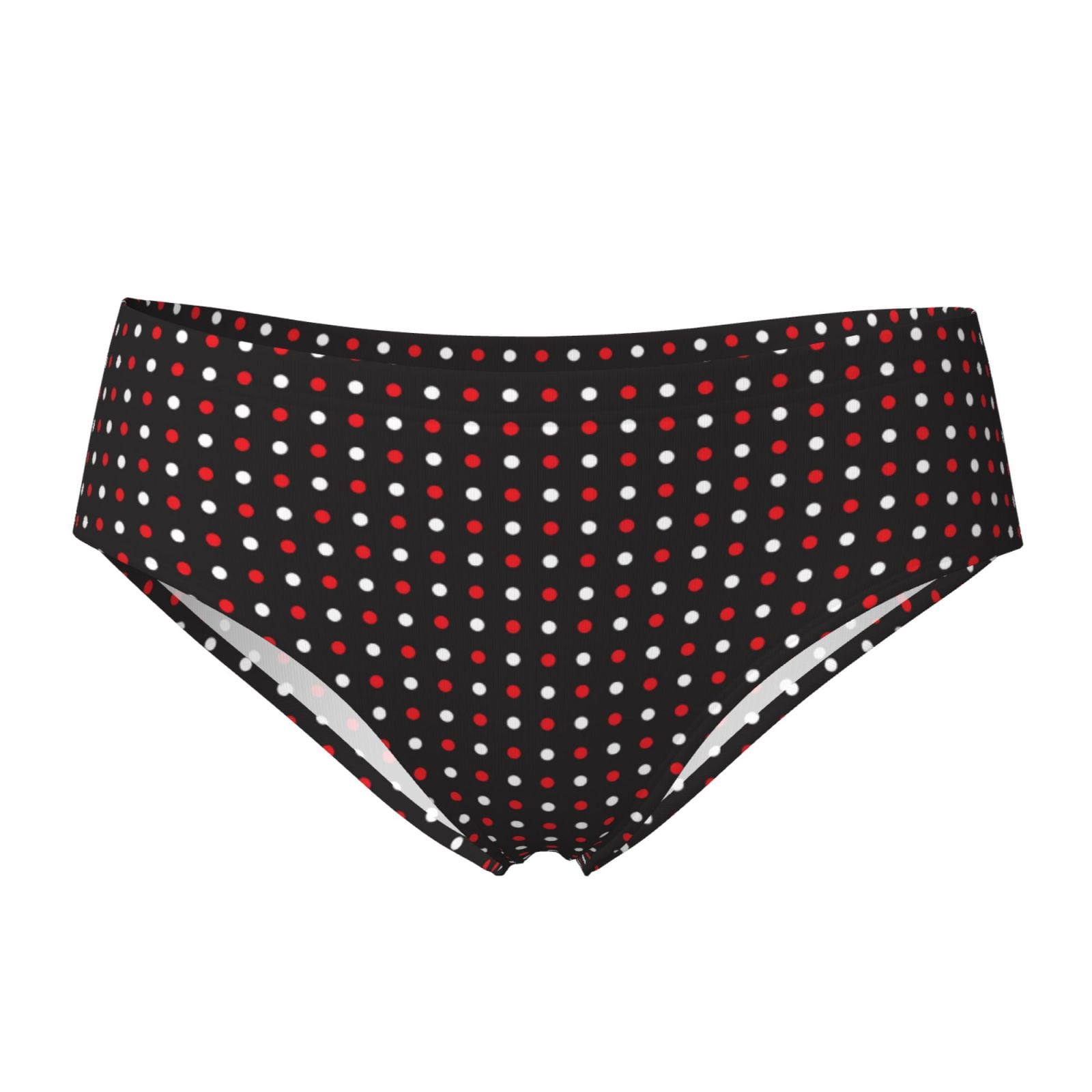 Vsdgher Red and white polka dots Pattern Women's Underwear Low Waisted ...