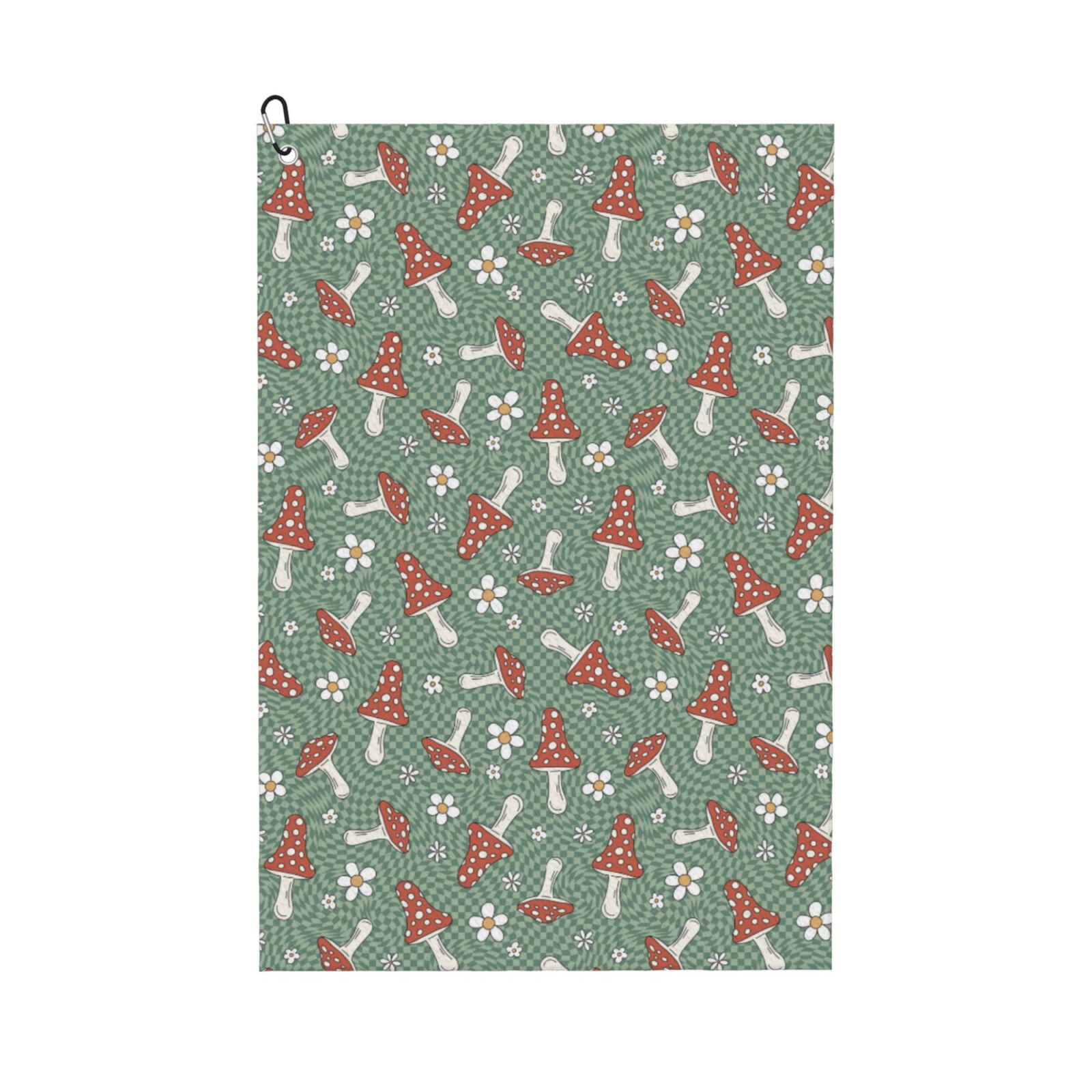 Vsdgher Retro Hippie Groovy Mushroom Print Golf Towel Golf Gift for Men ...