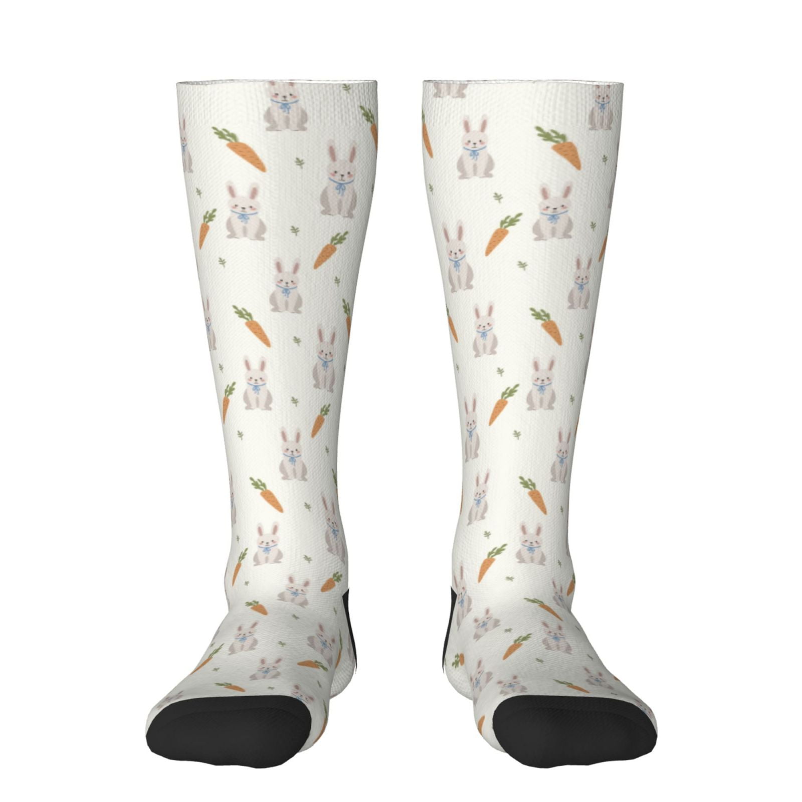 Vsdgher Retro Rabbit Print Thigh High Socks Extra Long Stretchy Sock ...