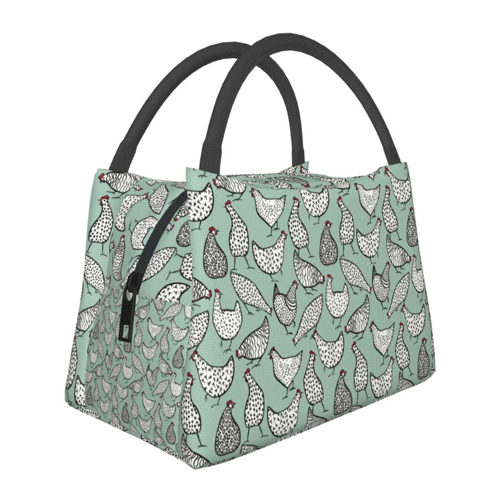 Vsdgher Retro Rooster4 Print Insulated Reusable Bags with Sturdy Zipper ...