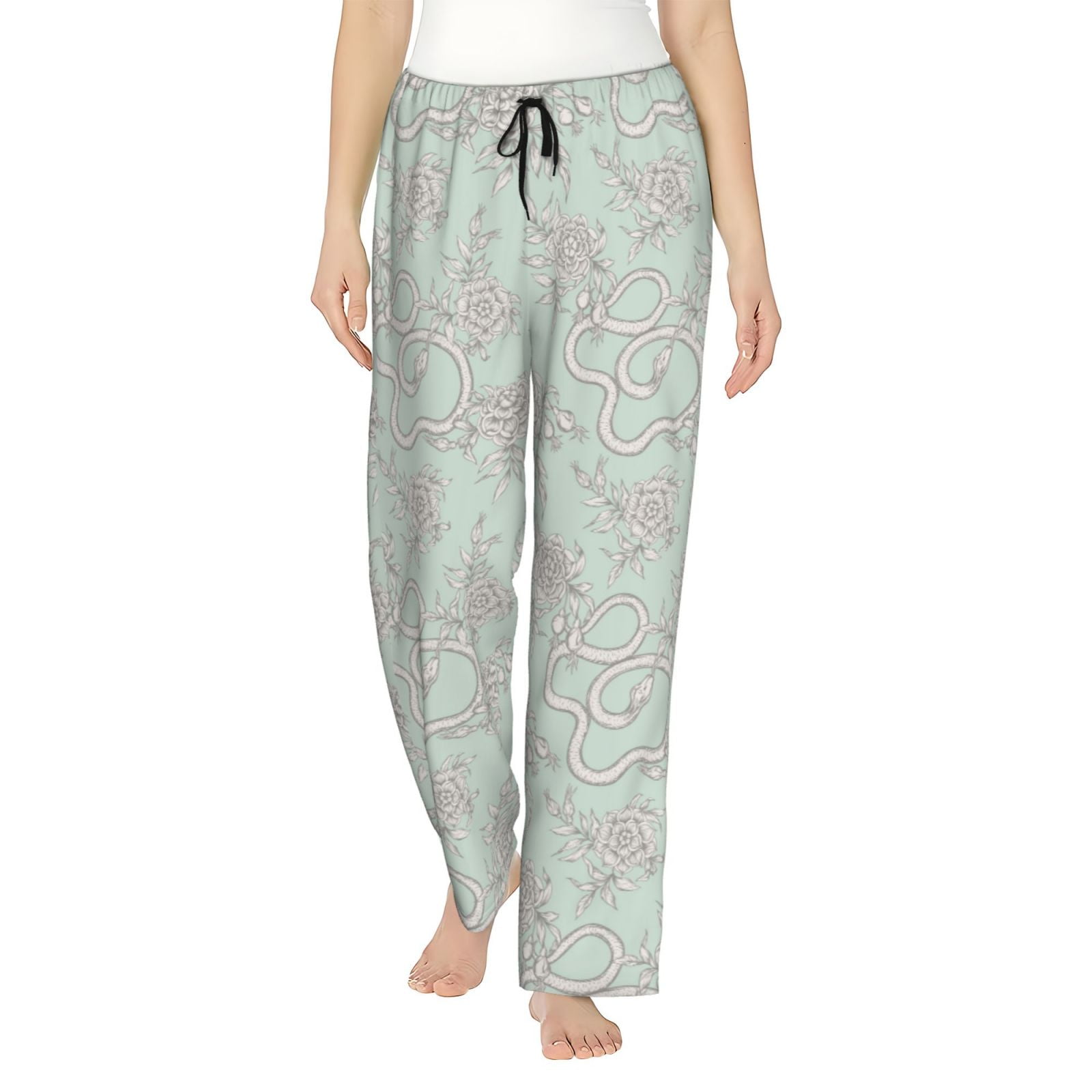 Vsdgher Retro Snake Women’s Womens Pajama Pants, Lounge Wide Leg ...