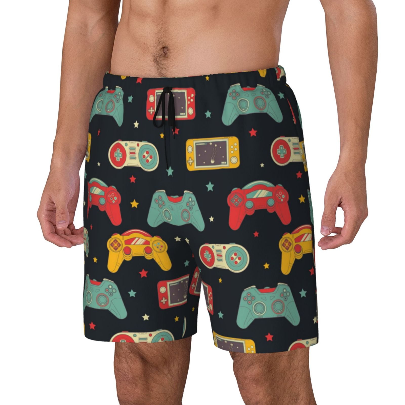 Vsdgher Retro Video Game for Mens Swim Trunks with Compression Liner ...