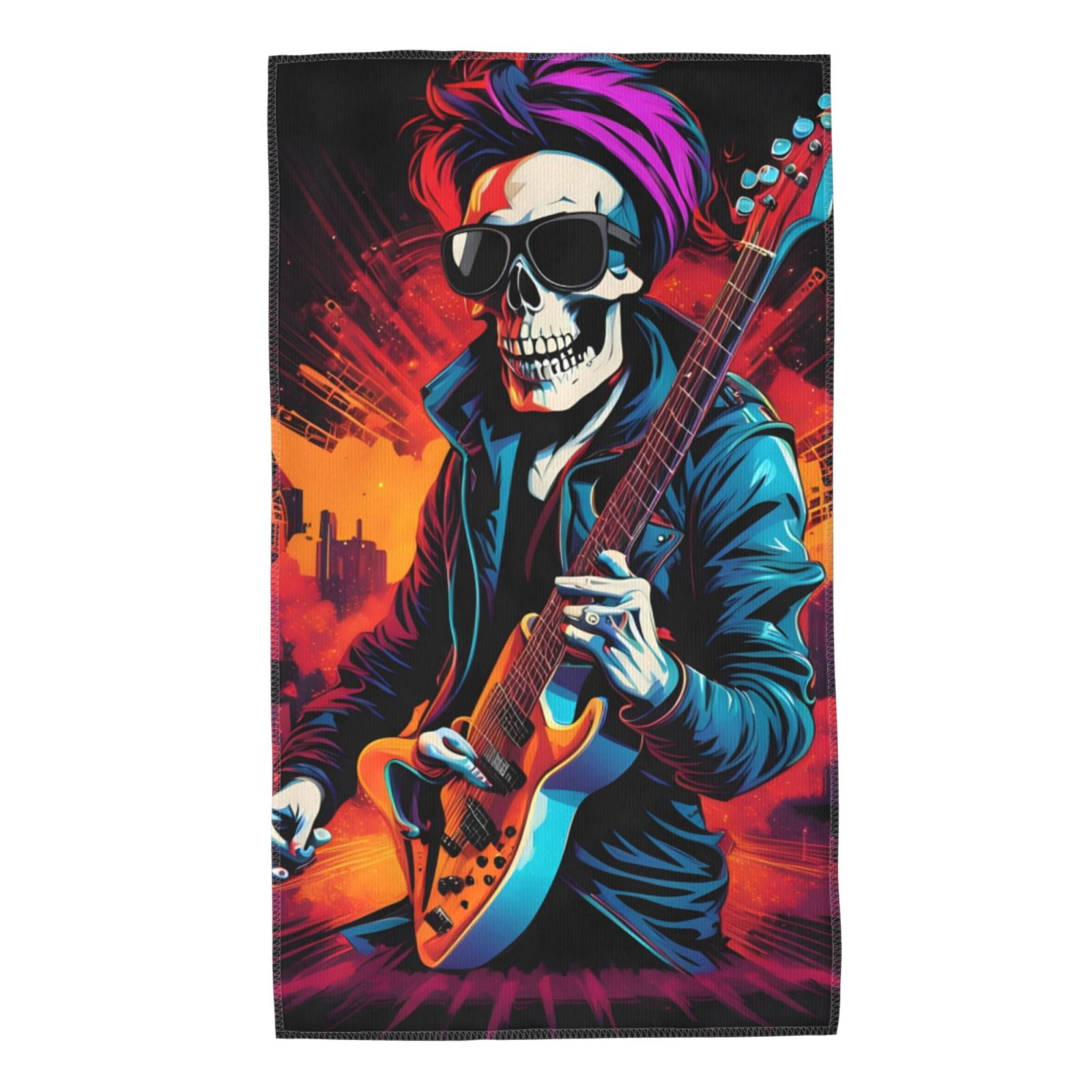 Vsdgher Rock Skull Singer 1 Pack Premium Hand Towels Set, (16 x 27.5 ...