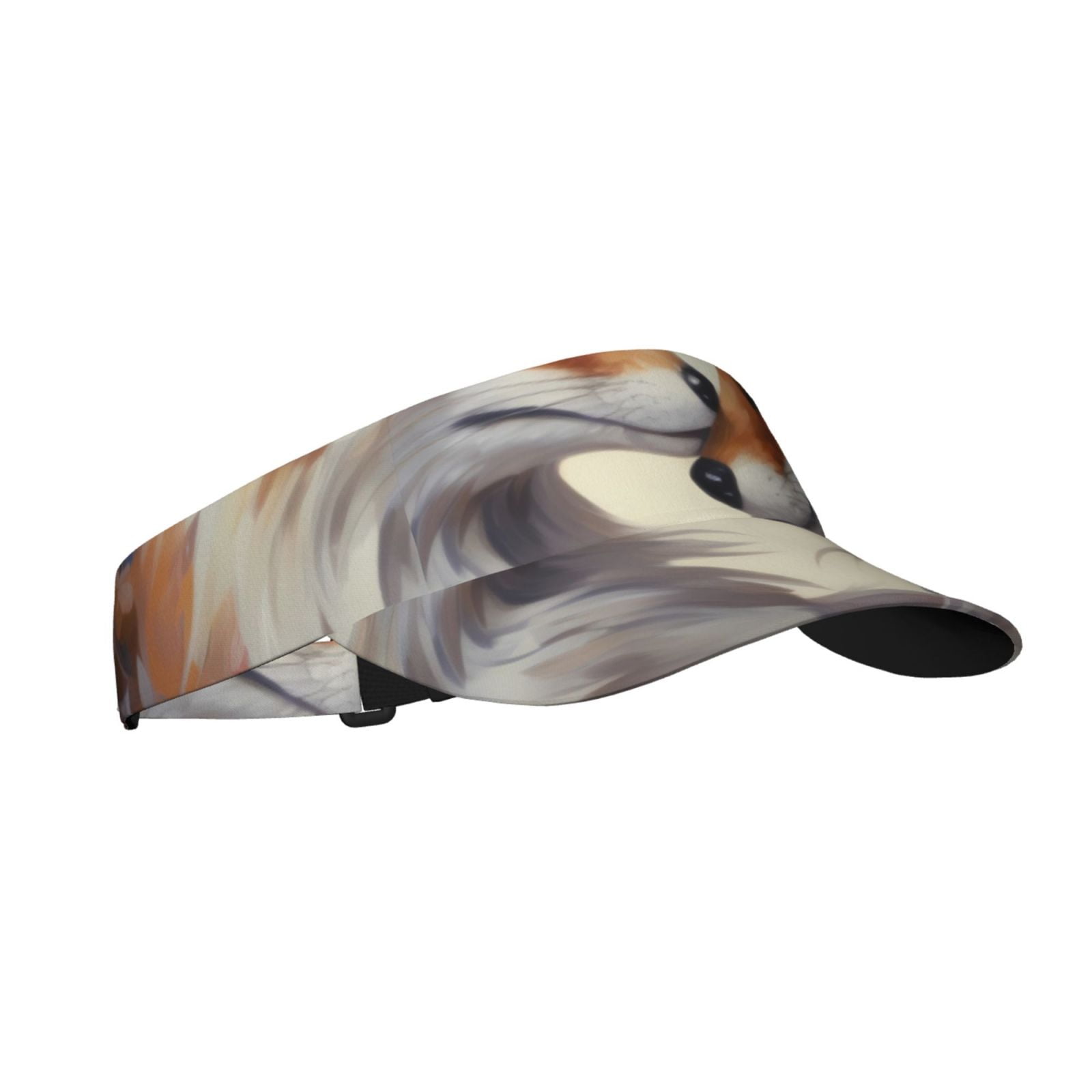 Vsdgher Romantic Flower Fox Print Adult Sunscreen Visor Cap,1 Piece of Sport Sun Visor Hats ...