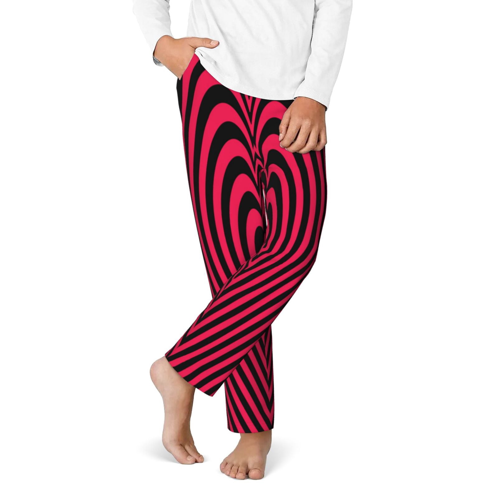 Vsdgher Romantic Heart Print Kids Pajama Pants,Long Sleep Plaid Pants ...